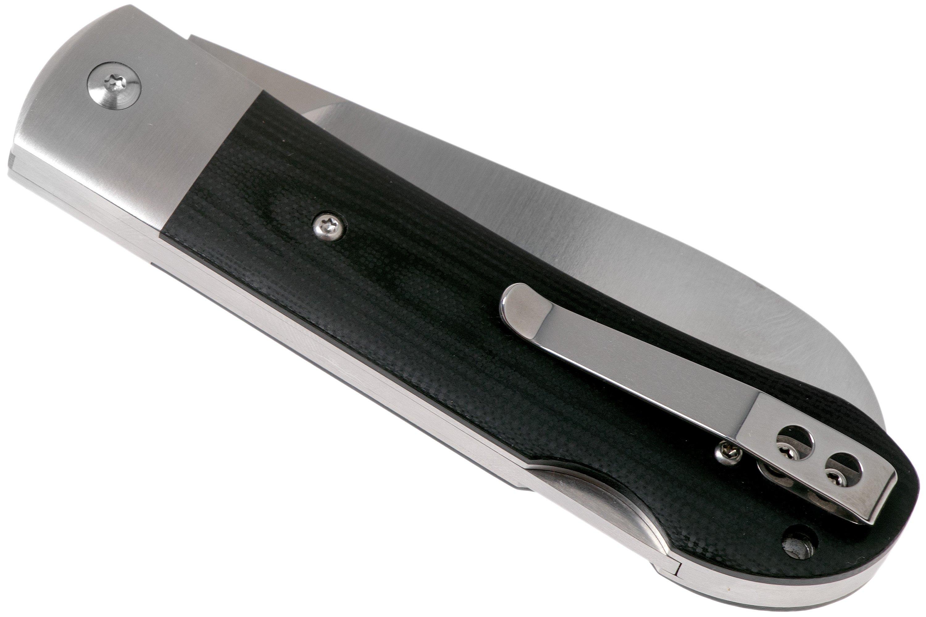 QSP Knife Worker QS128-A Black G10 pocket knife, Arthur Brehm design ...