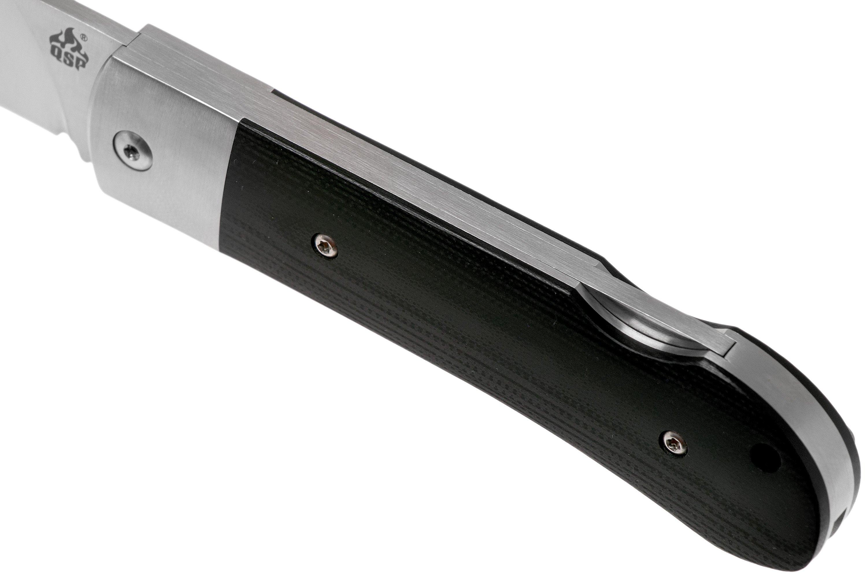 QSP Knife Worker QS128-A Black G10 pocket knife, Arthur Brehm design ...