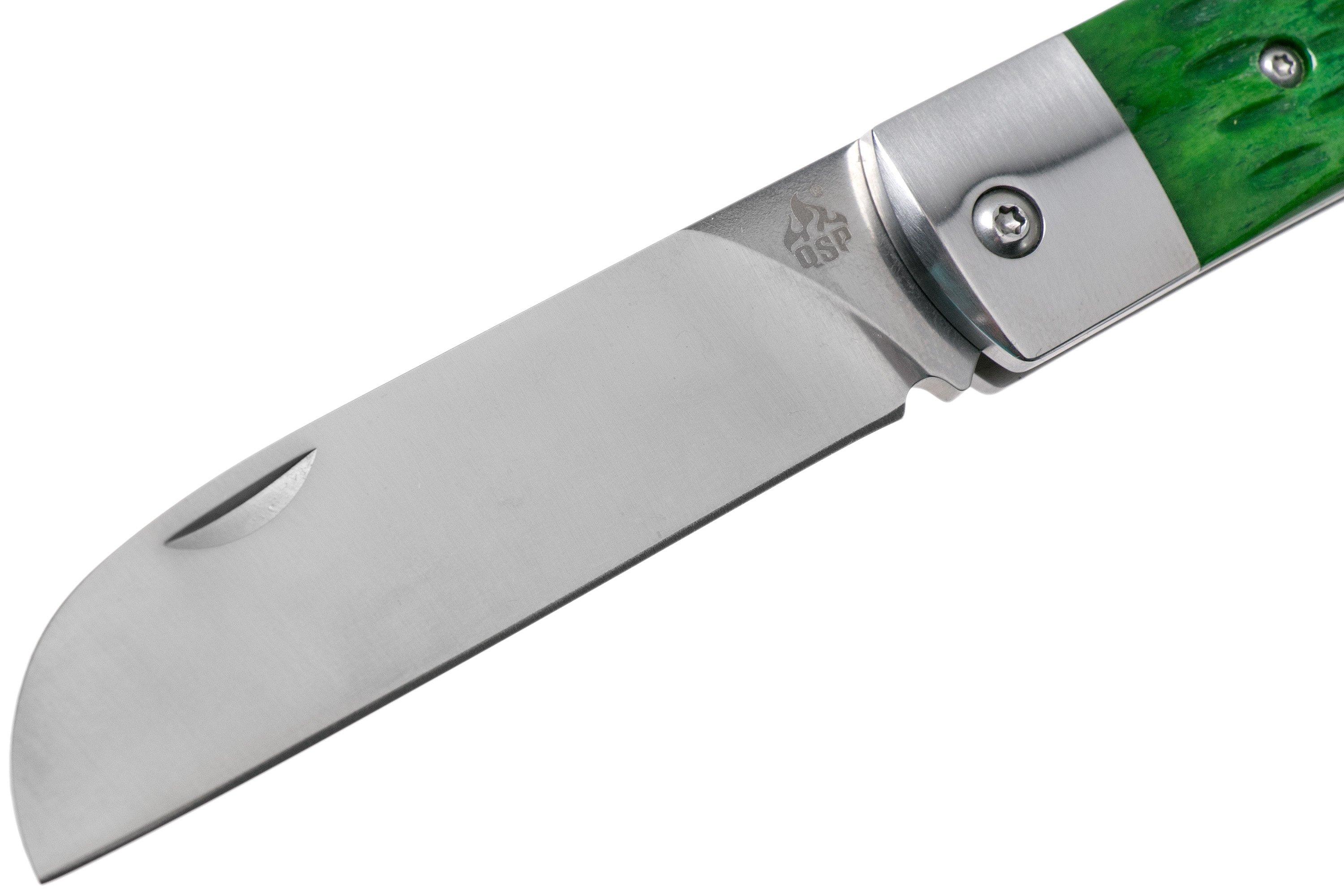 QSP Knife Worker QS128-B Green Bone coltello da tasca, Arthur Brehm ...