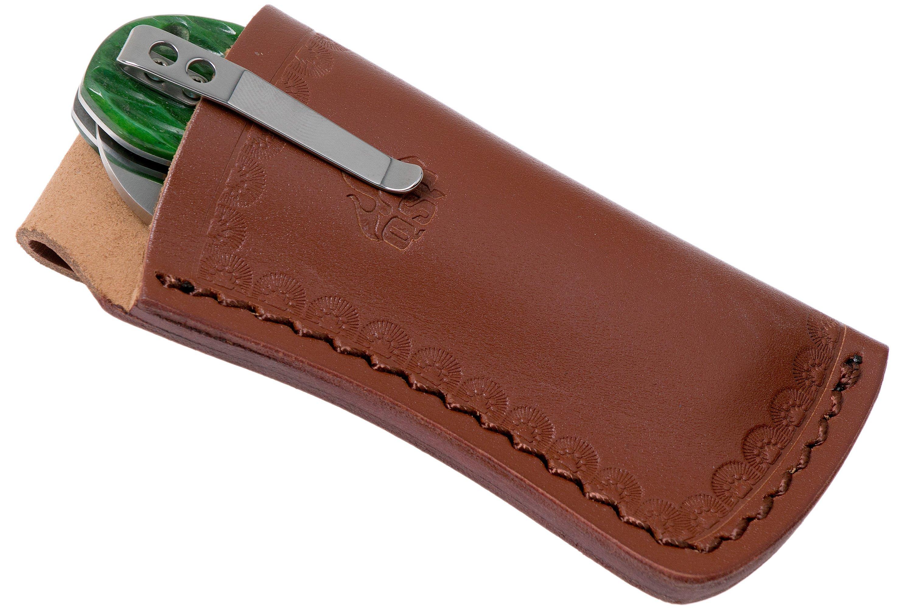 QSP Knife Worker QS128-B Green Bone pocket knife, Arthur Brehm design ...