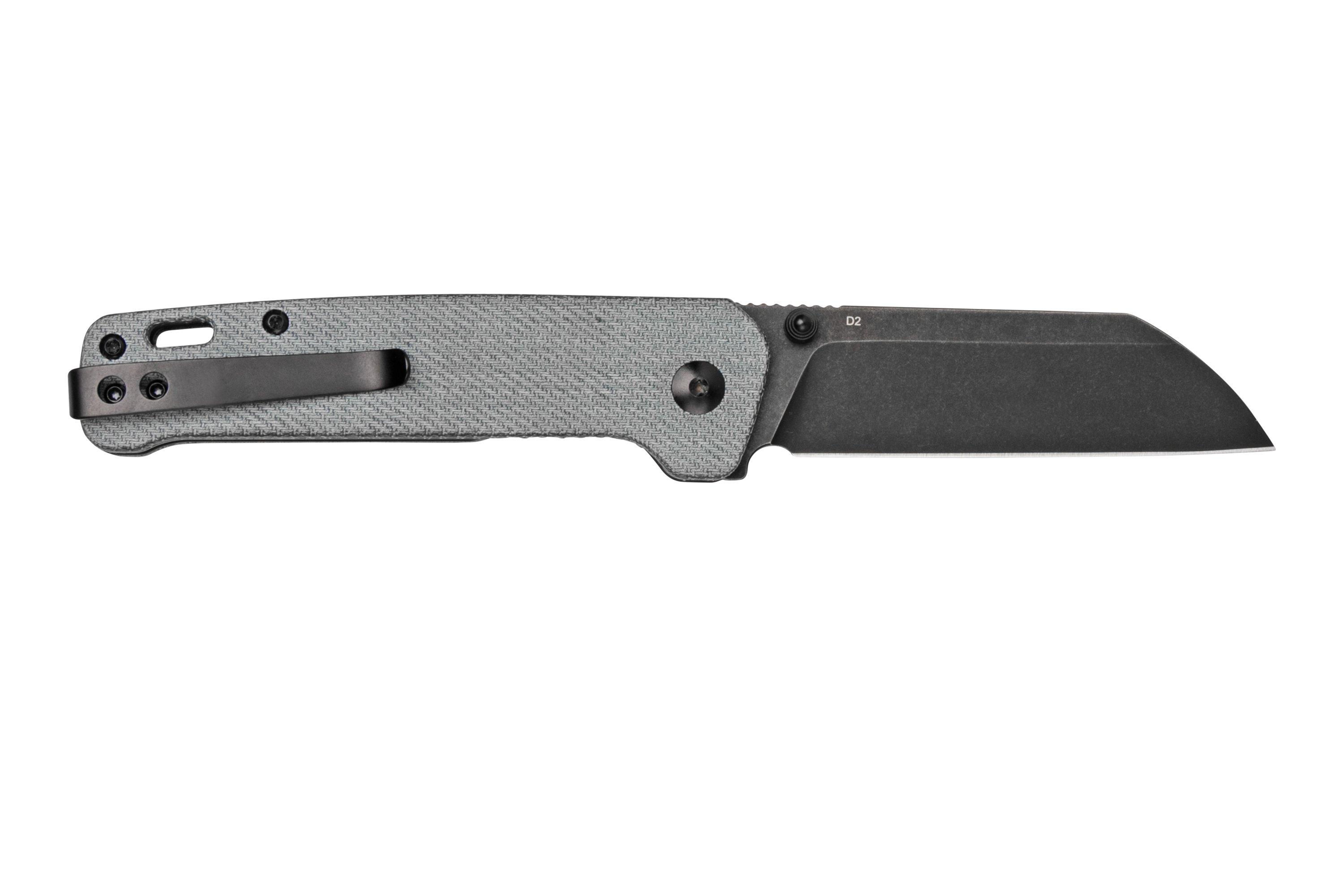 QSP Knife Penguin QS130-B2 Denim Micarta, Blackwashed pocket knife ...