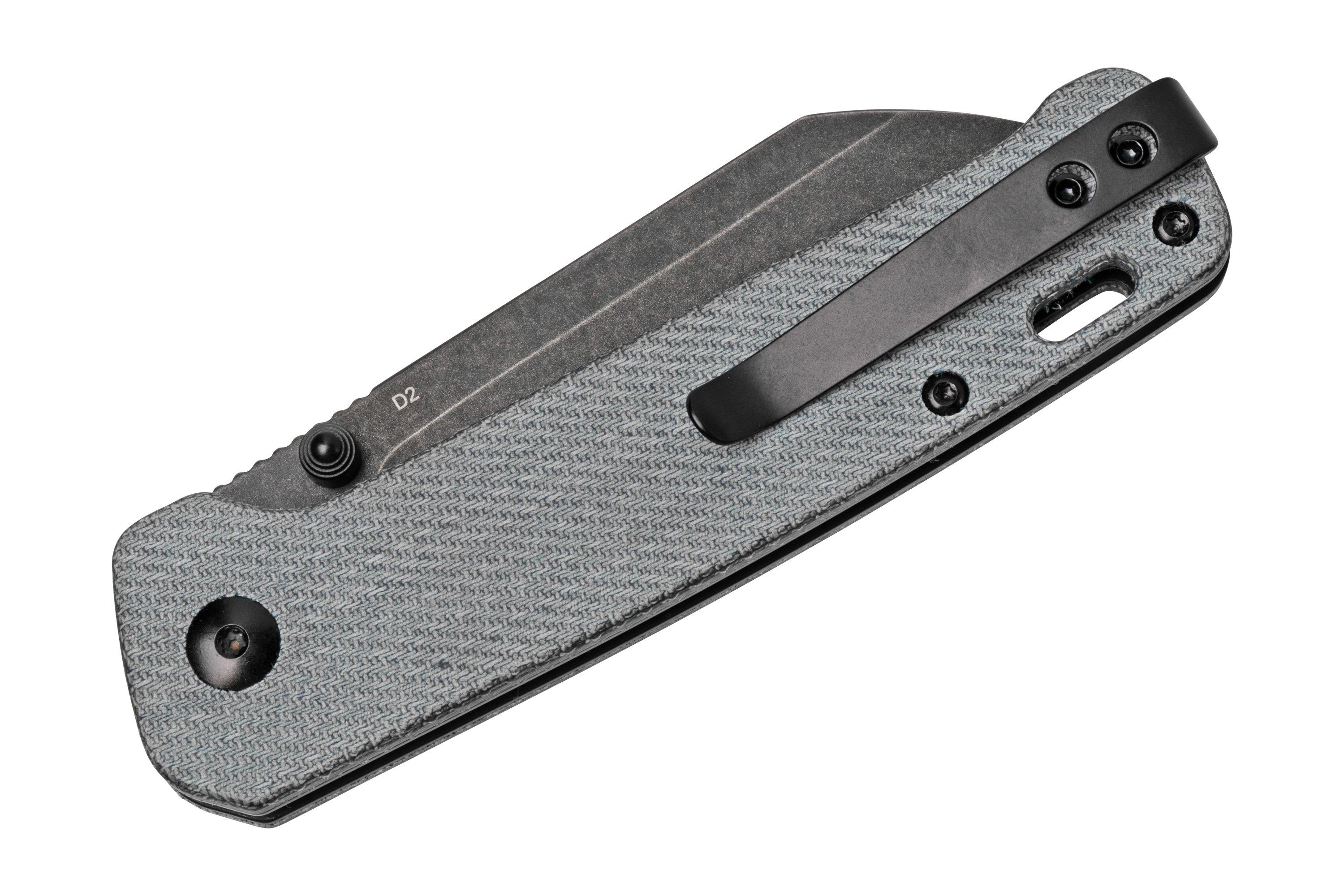 QSP Knife Penguin QS130-B2 Denim Micarta, Blackwashed pocket knife ...