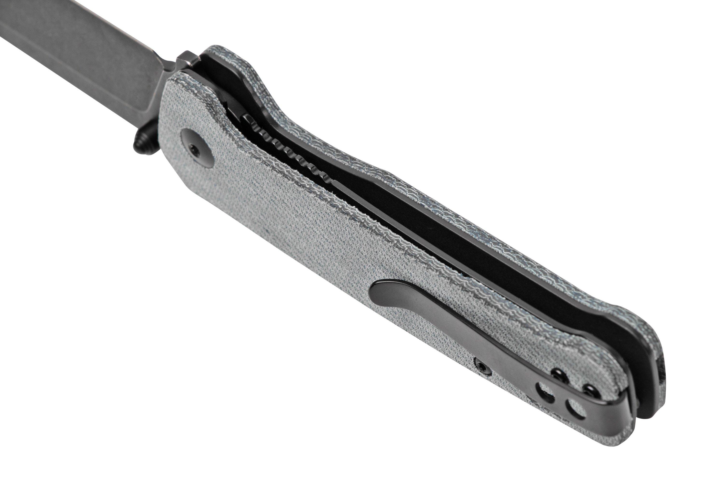 QSP Knife Penguin QS130-B2 Denim Micarta, Blackwashed pocket knife ...