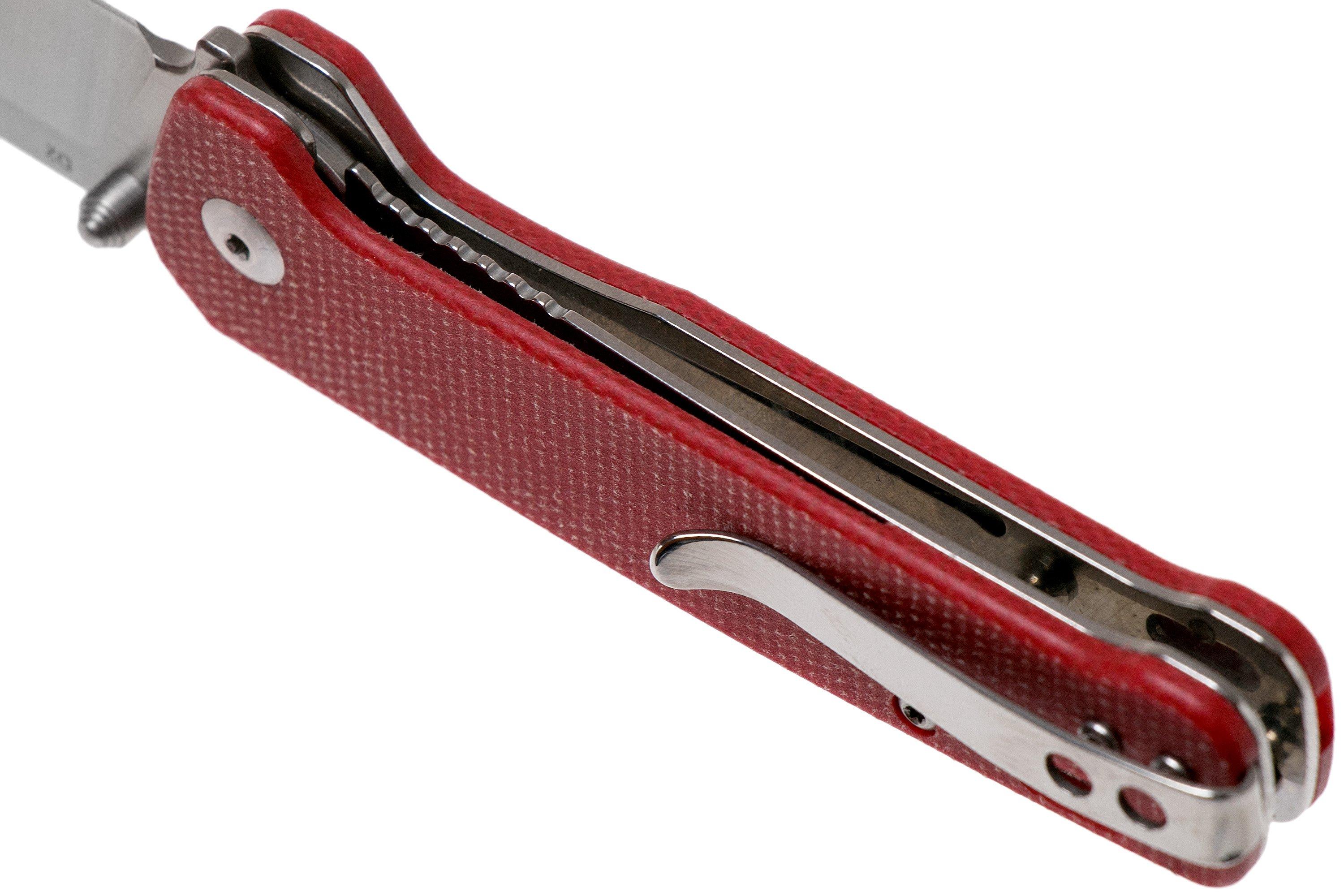 QSP Knife Penguin QS130-D Red Micarta, pocket knife | Advantageously ...