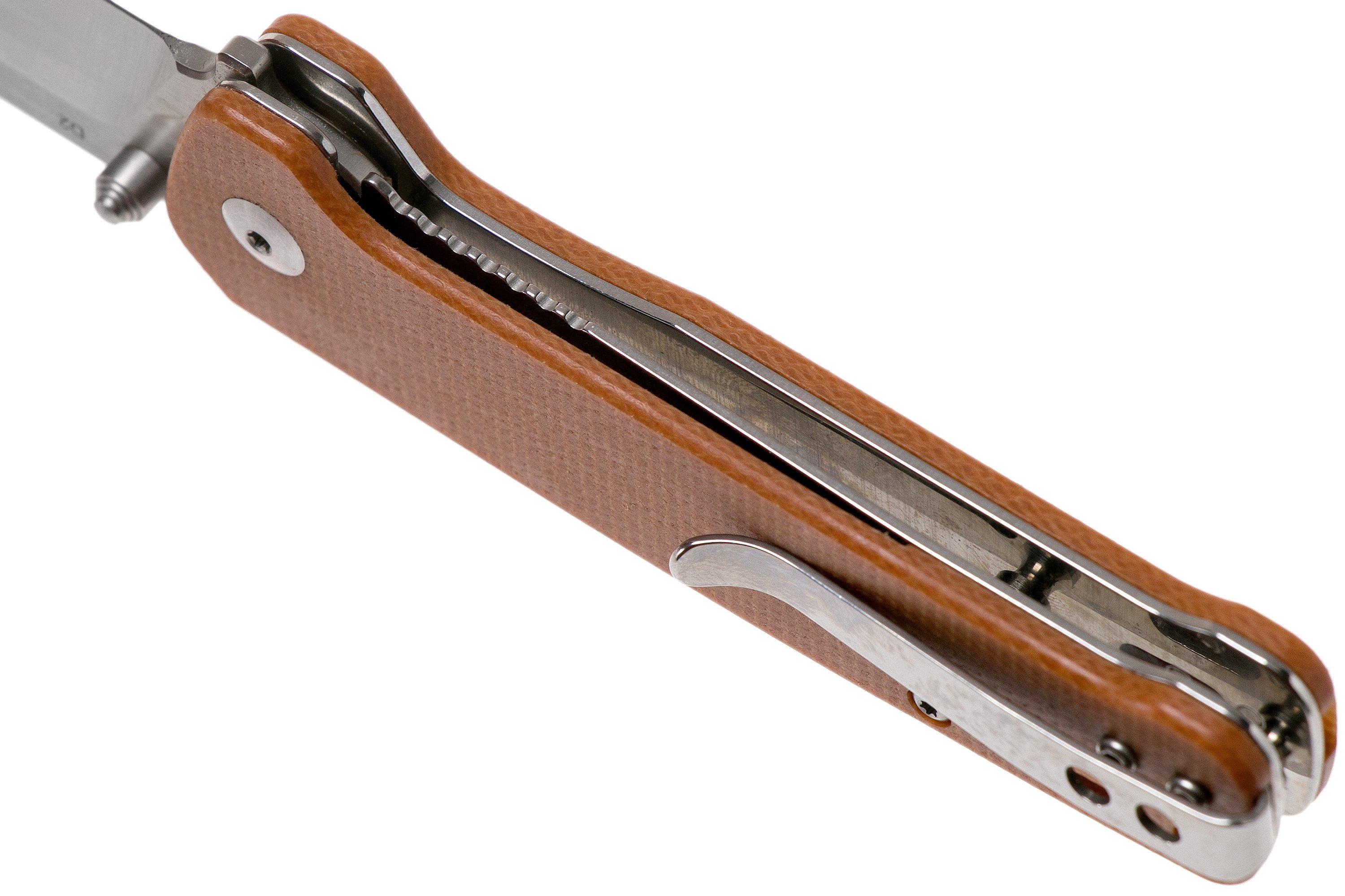 QSP Knife Penguin QS130-J Tan Micarta, pocket knife | Advantageously ...