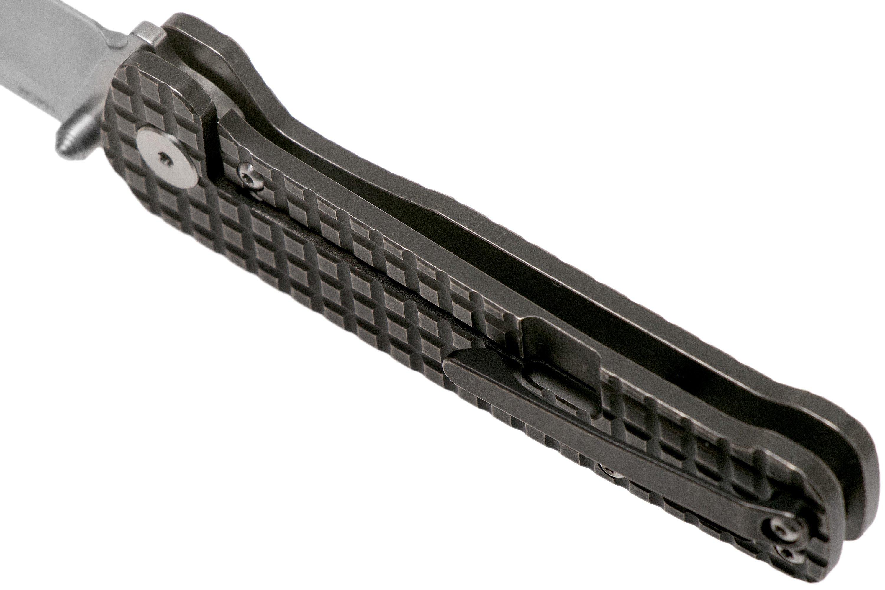 QSP Knife Penguin QS130-NFRG Textured Titanium, Satin 154CM pocket ...