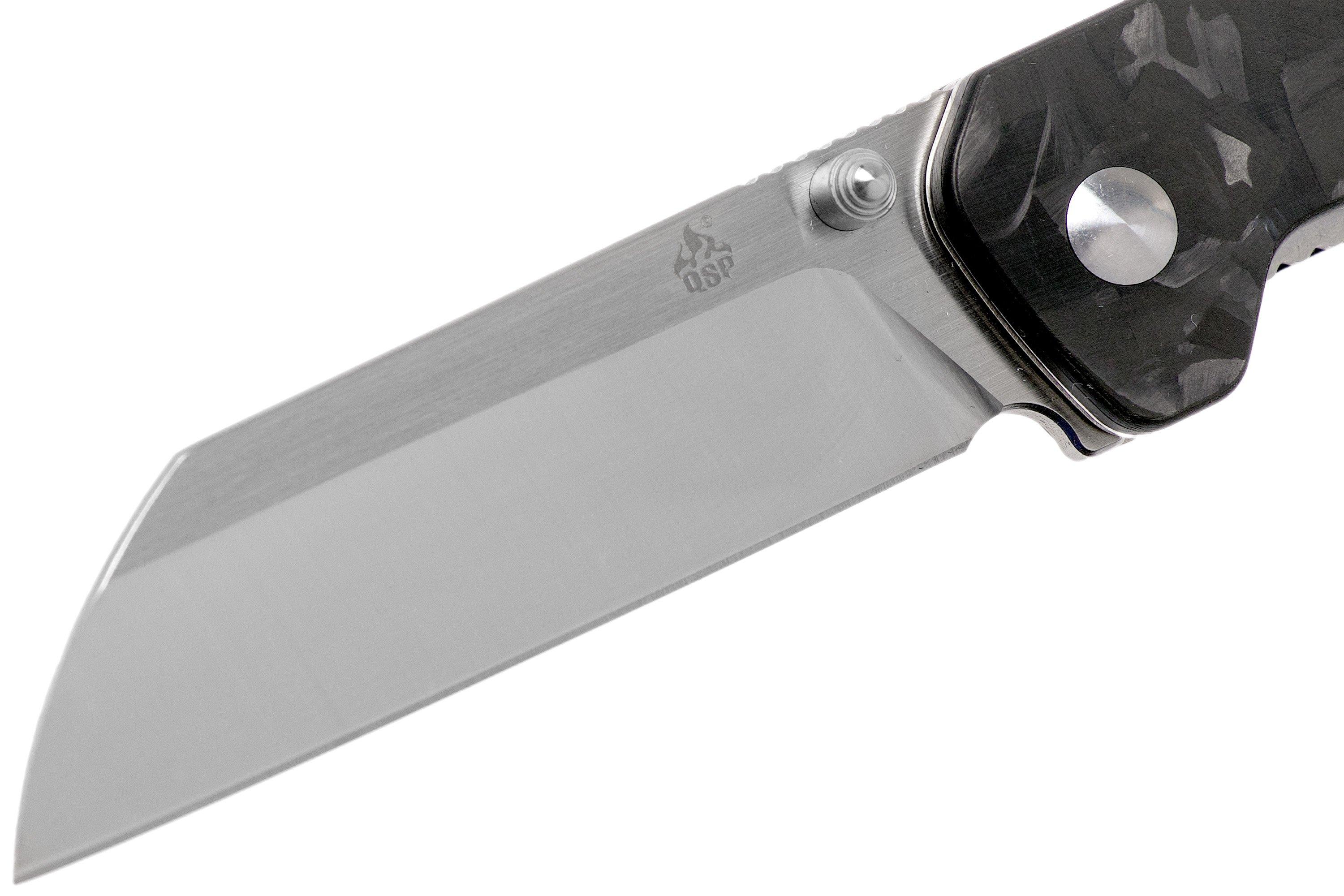 QSP Knife Penguin QS130-T Shredded Carbon fibre G10, pocket knife ...