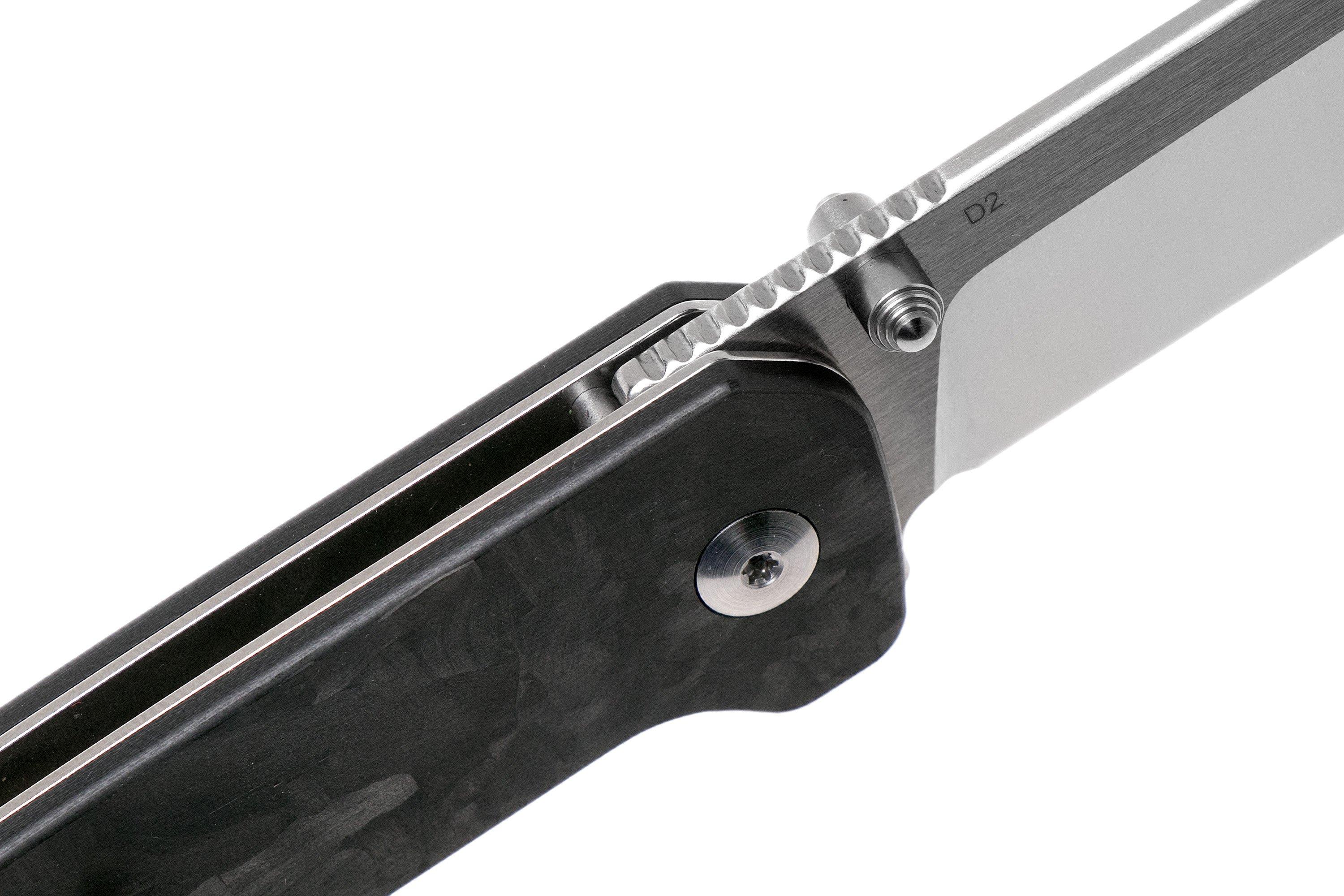 QSP Knife Penguin QS130-T Shredded Carbon fibre G10, pocket knife ...