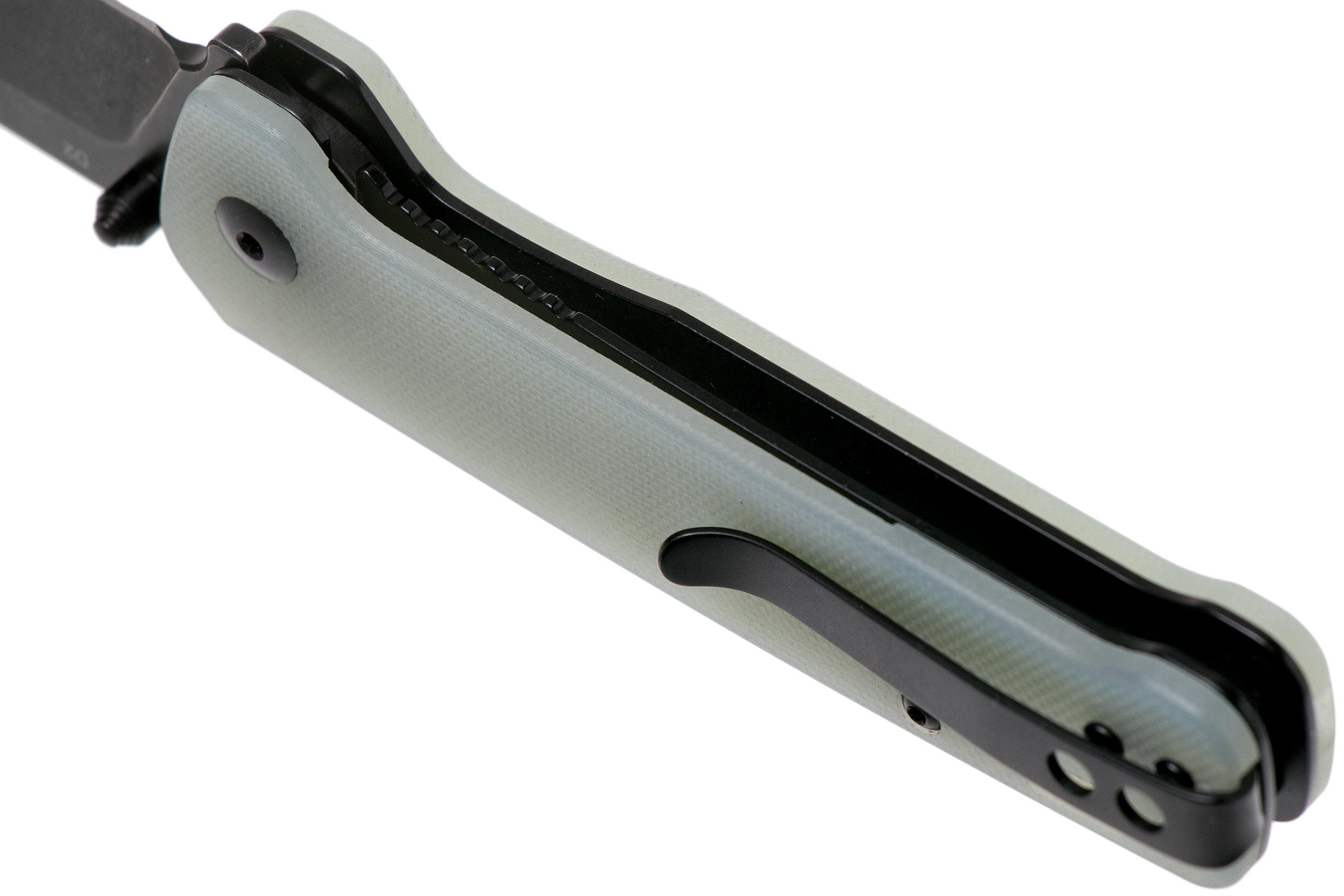 QSP Knife Penguin QS130-W Jade G10, Blackwashed, coltello da tasca ...