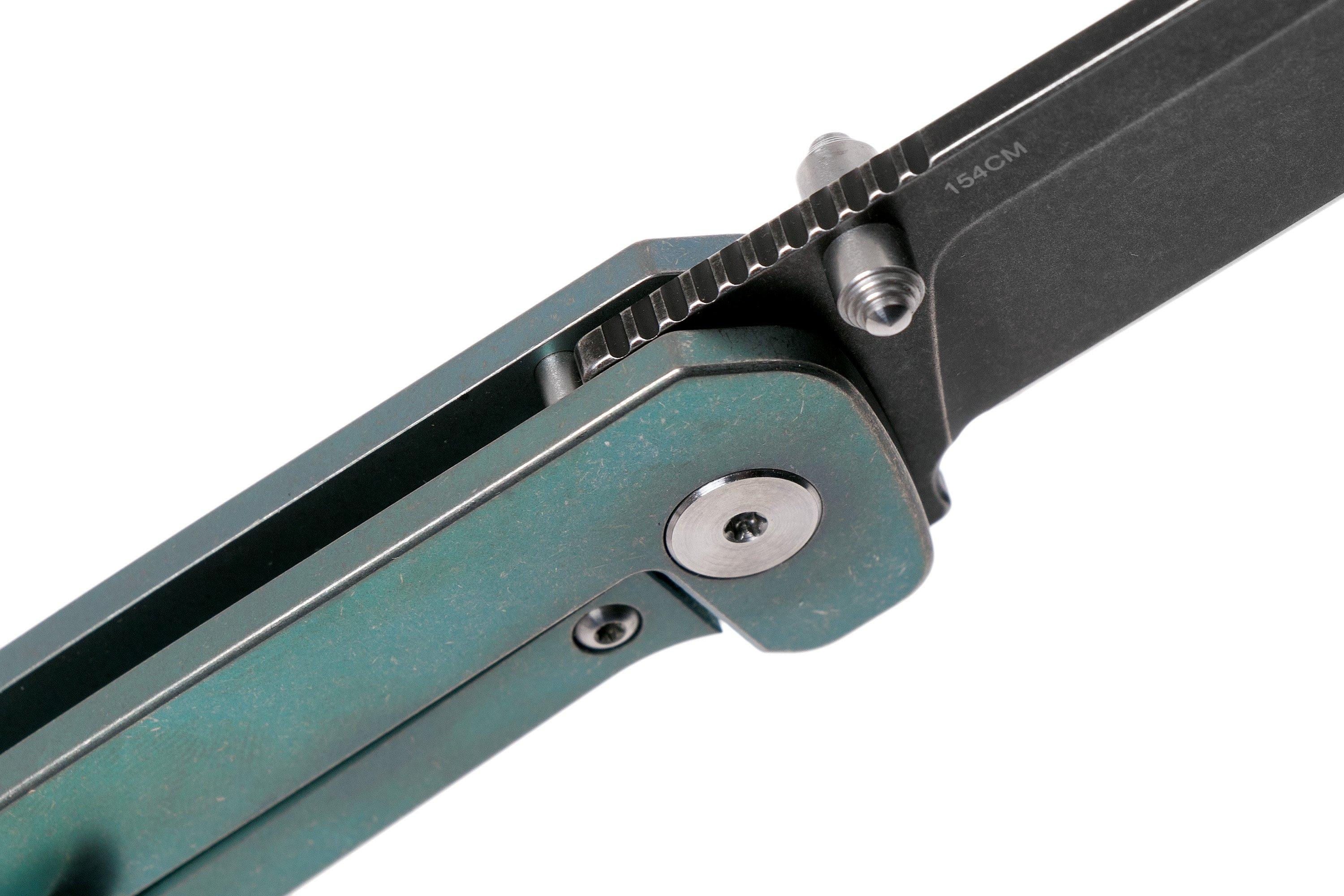 QSP Knife Penguin QS130-Y Titanium, 154CM Blackwashed coltello da tasca ...