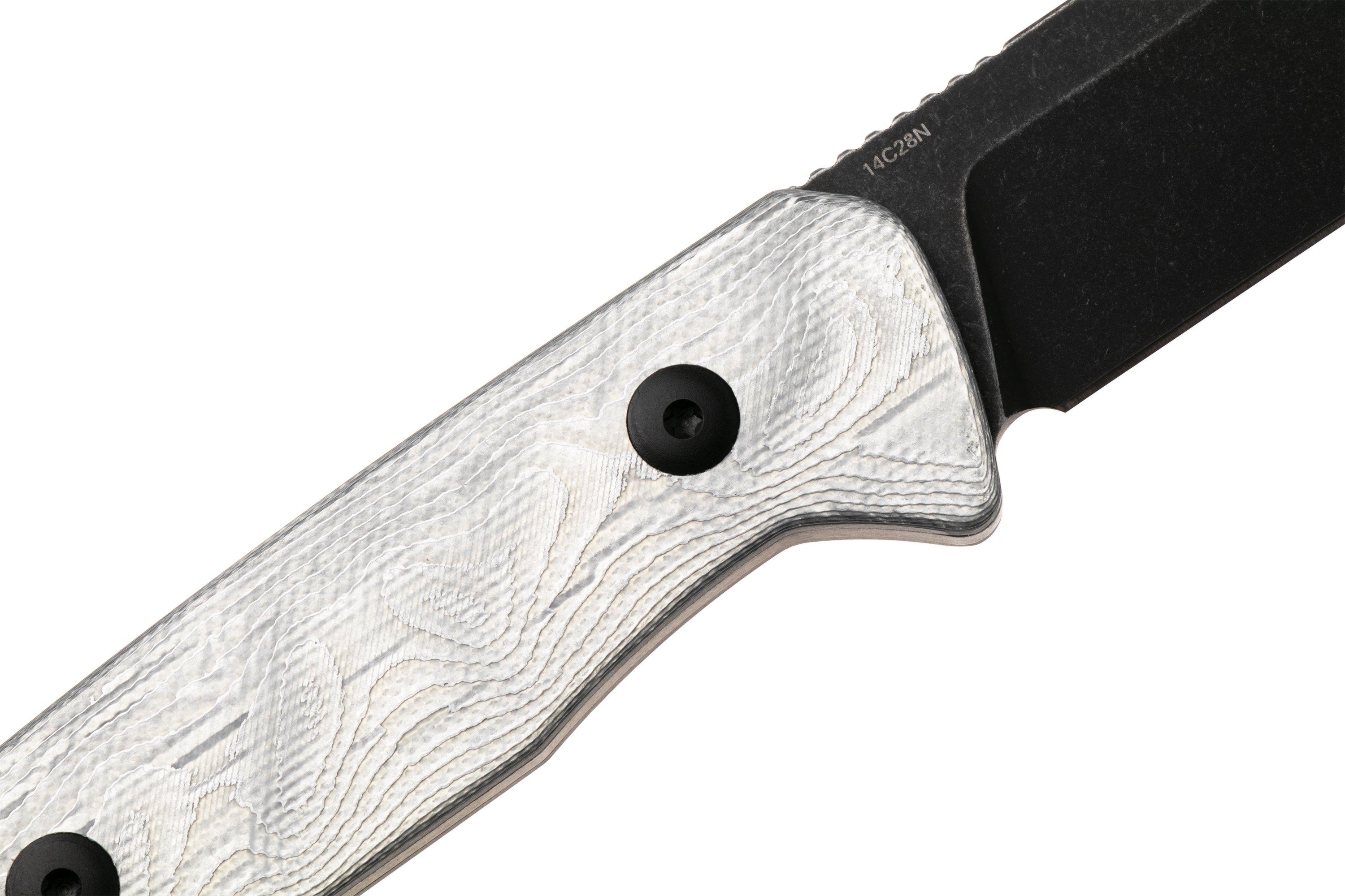 QSP Knife Baby Penguin QS130BP-D2 Blackwashed 14C28N Aluminum Foil ...