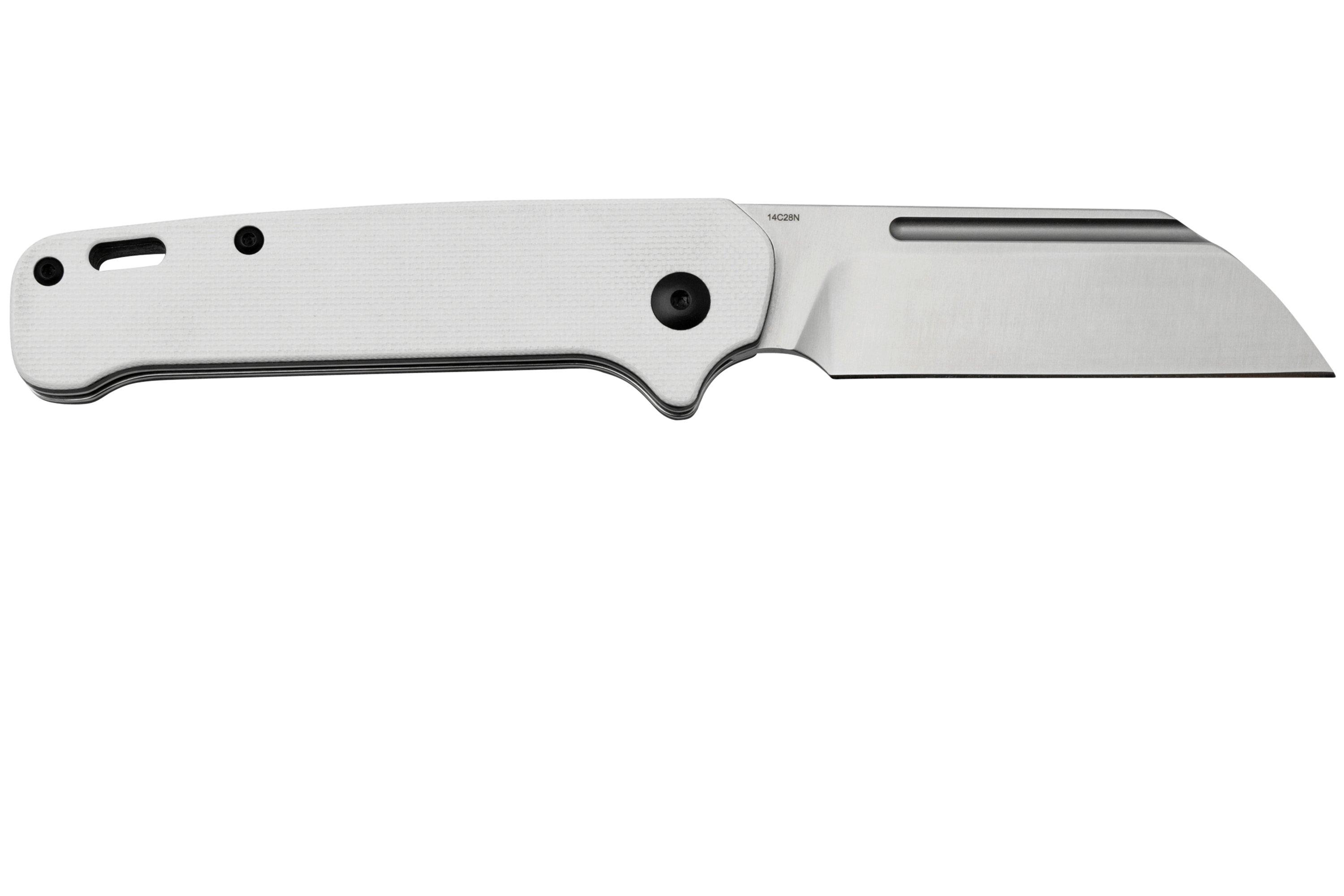 QSP Knife Penguin QS130SJ-A, 14C28N Satin, White G10, slipjoint pocket ...