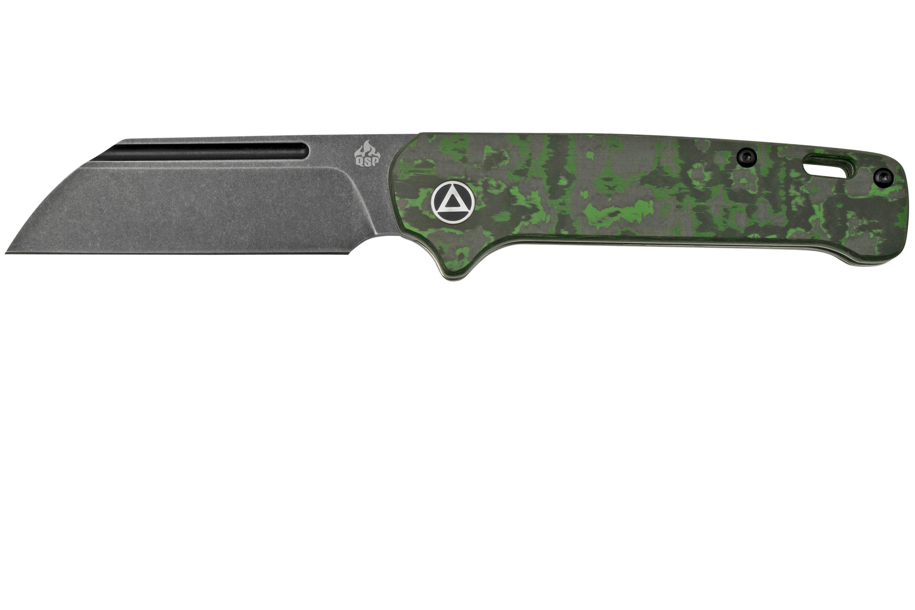 QSP Knife Penguin QS130SJ-E2, CPM 20CV Black Stonewashed, Fat Carbon ...