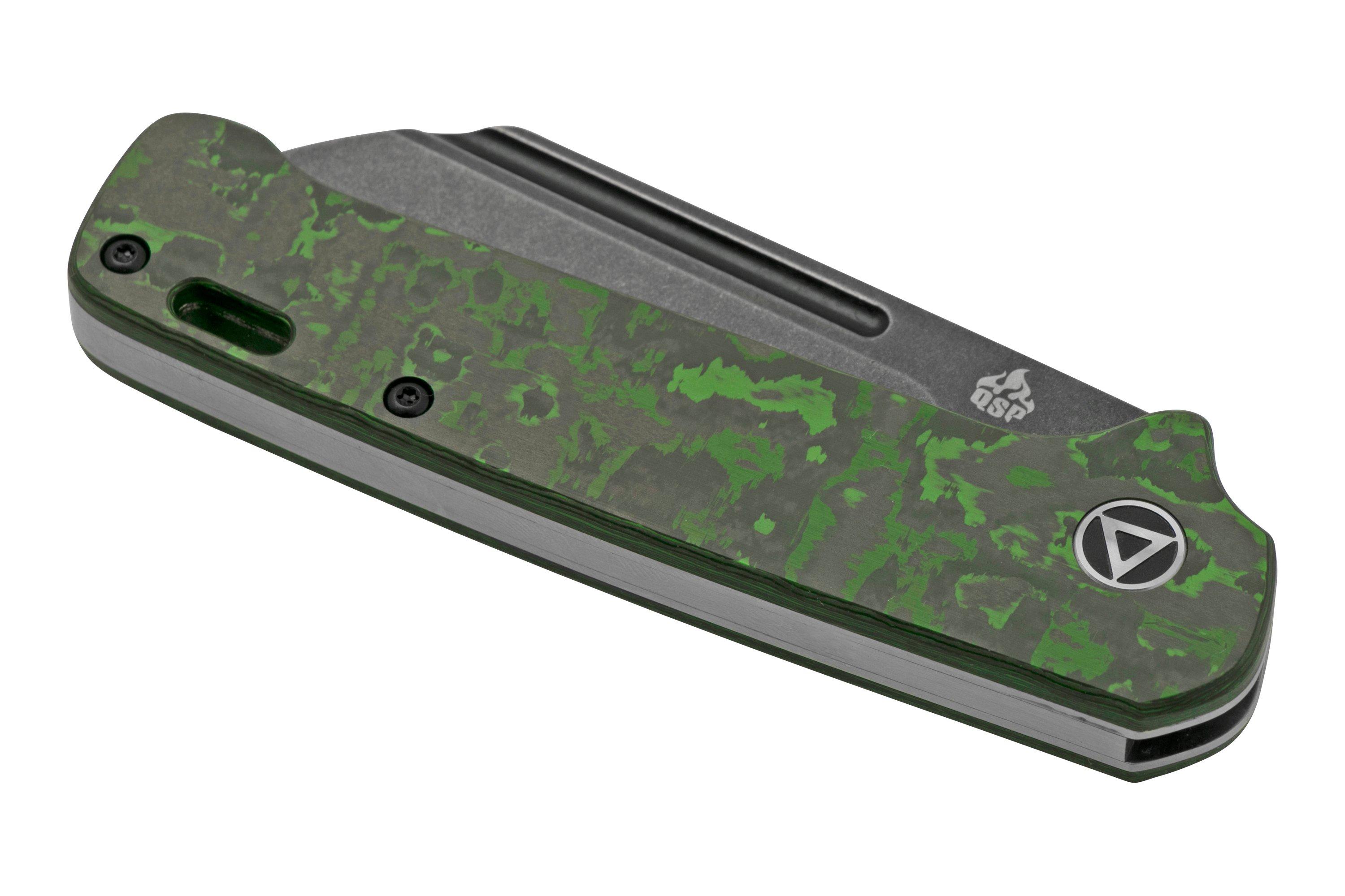 QSP Knife Penguin QS130SJ-E2, CPM 20CV Black Stonewashed, Fat Carbon ...