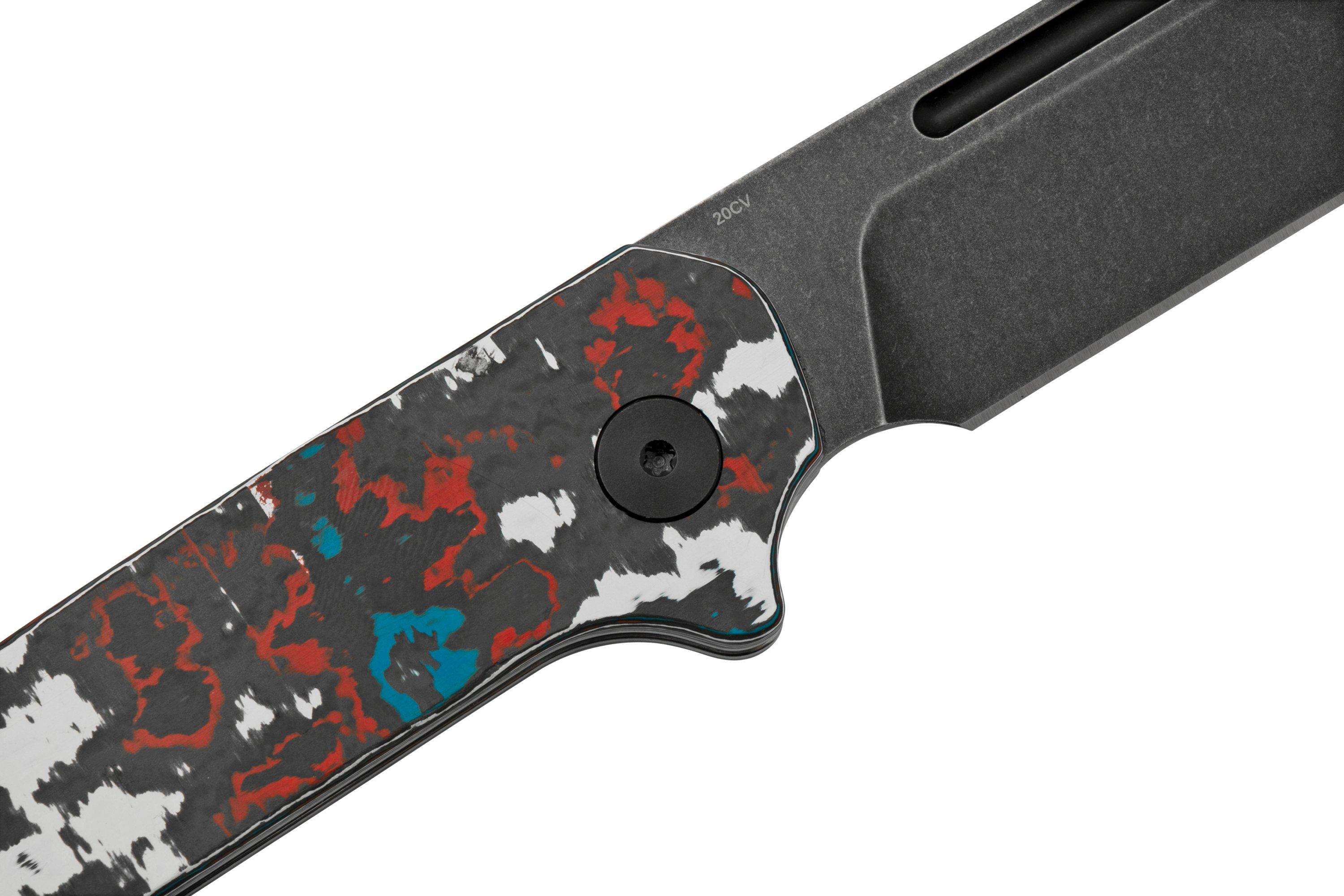 QSP Knife Penguin QS130SJ-F2, CPM 20CV Black Stonewashed, Fat Carbon ...