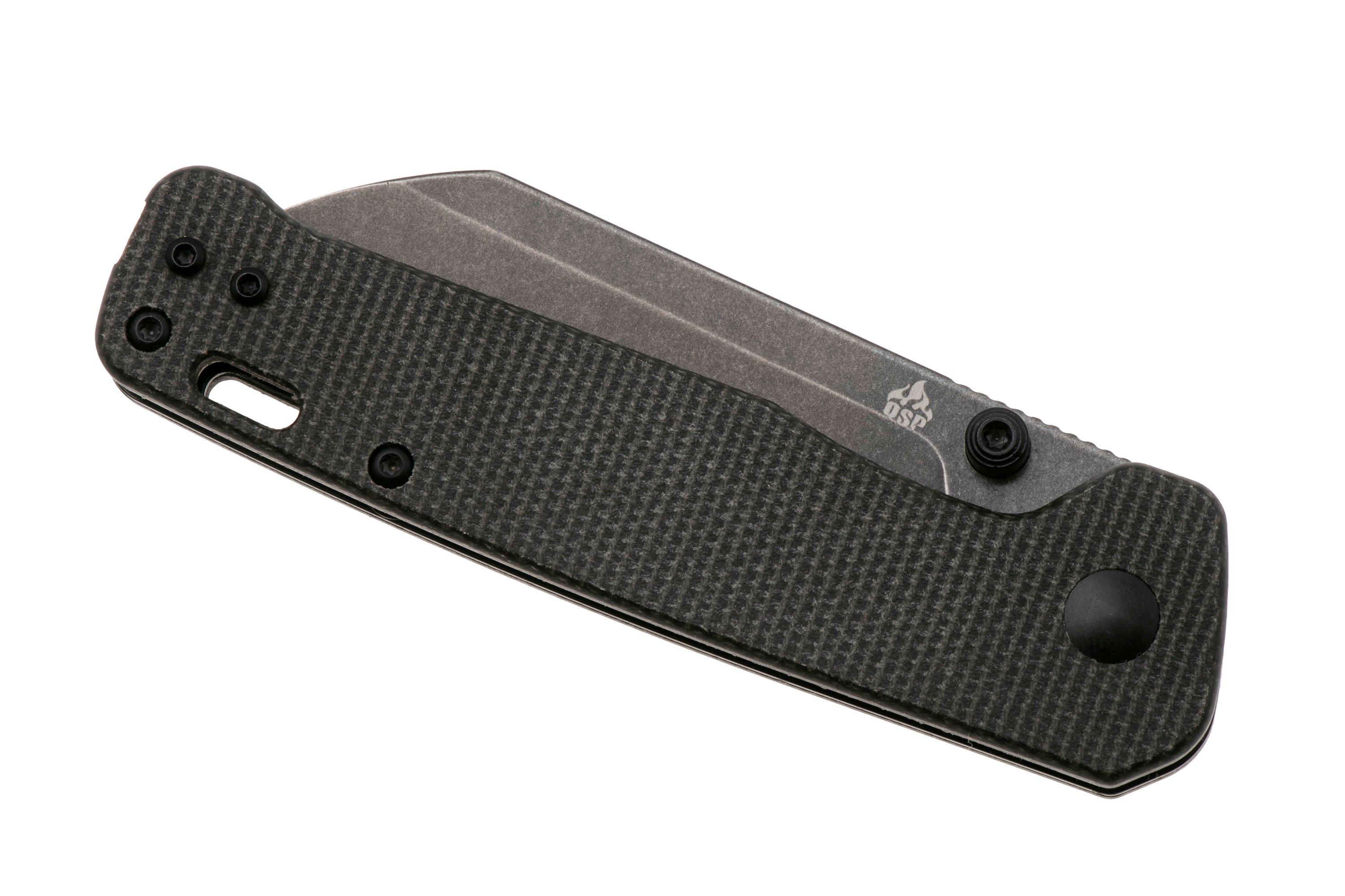 QSP Knife Penguin V2 QS130V2-A2 Blackwashed D2, Dark Brown Micarta, navalha | Compras vantajosas ...