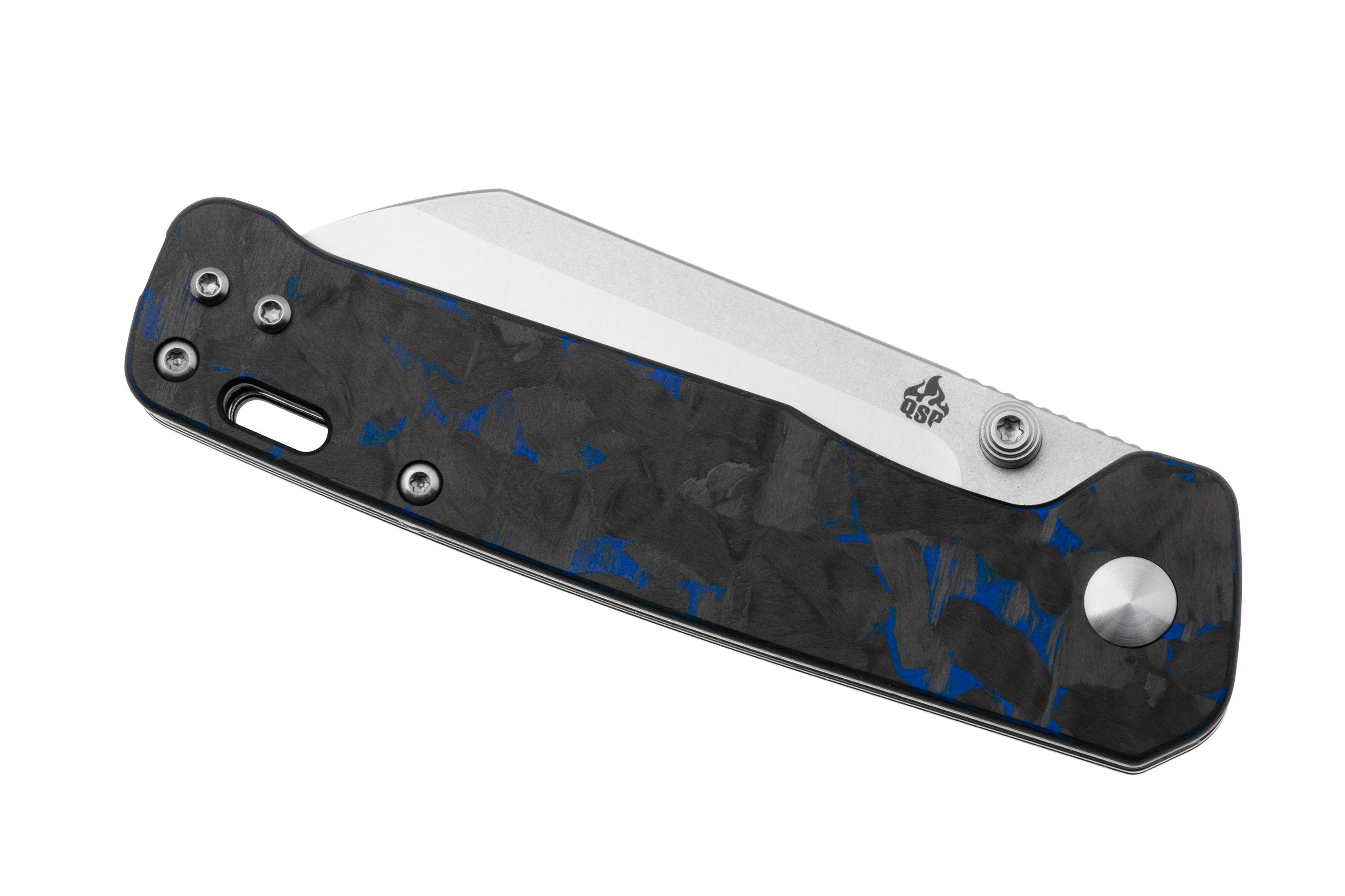 QSP Knife Penguin V2 QS130V2-E1 Two-Tone D2, G10 Shredded Carbon Overlay, zakmes | Voordelig ...