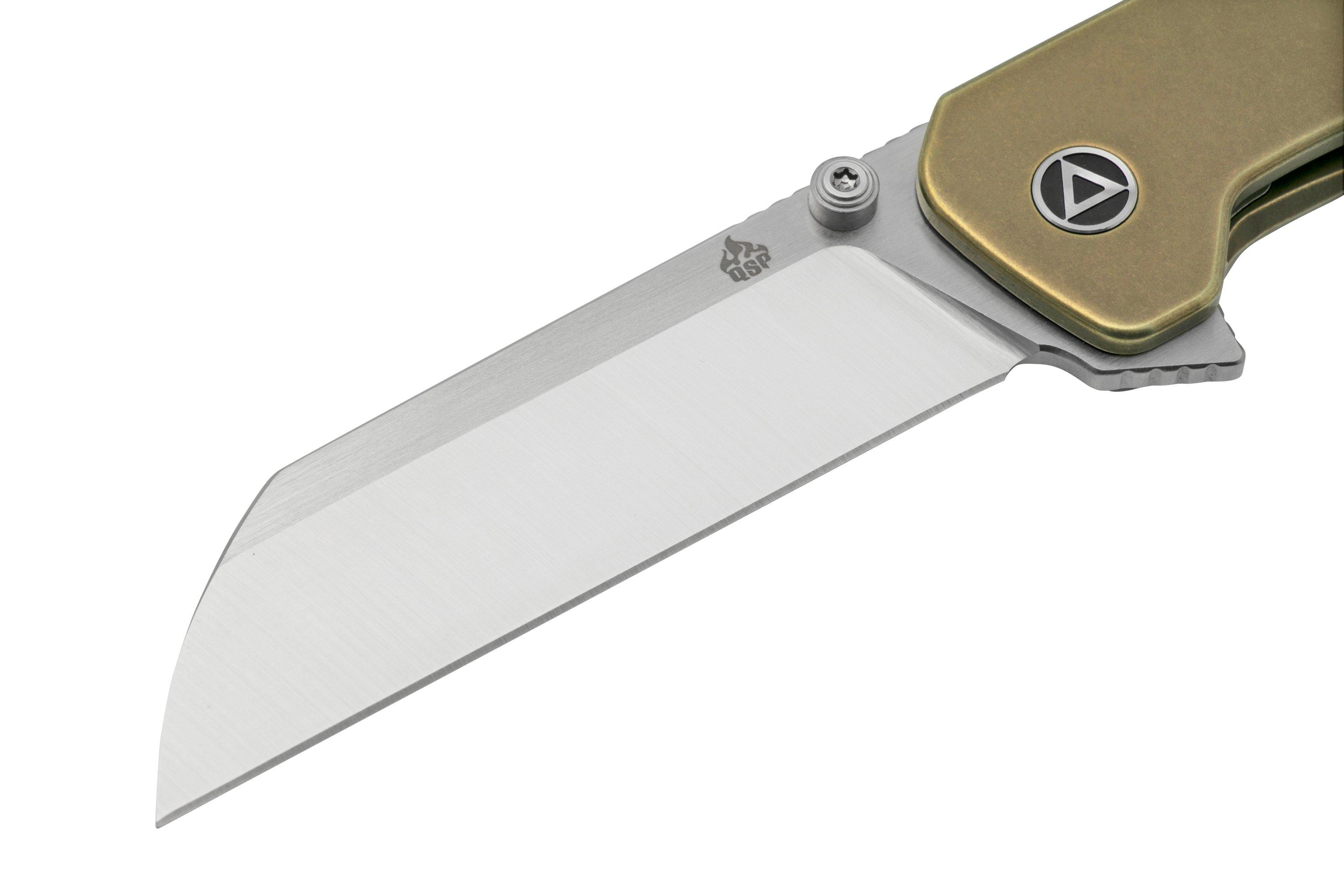 QSP Knife Penguin Plus QS130XL-B2, CPM 20CV Satin, Titanium Bronze ...