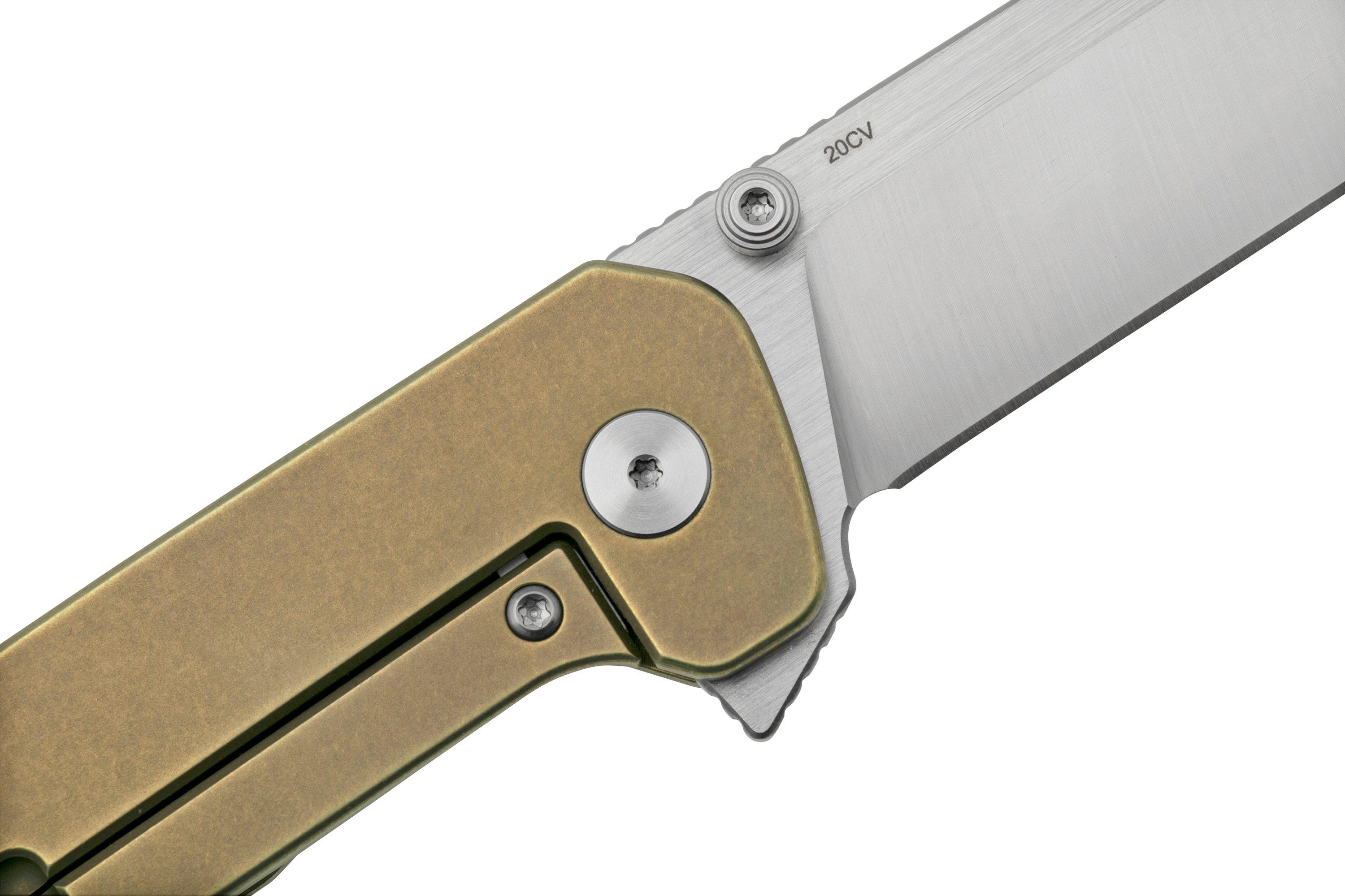 QSP Knife Penguin Plus QS130XL-B2, CPM 20CV Satin, Titanium Bronze ...