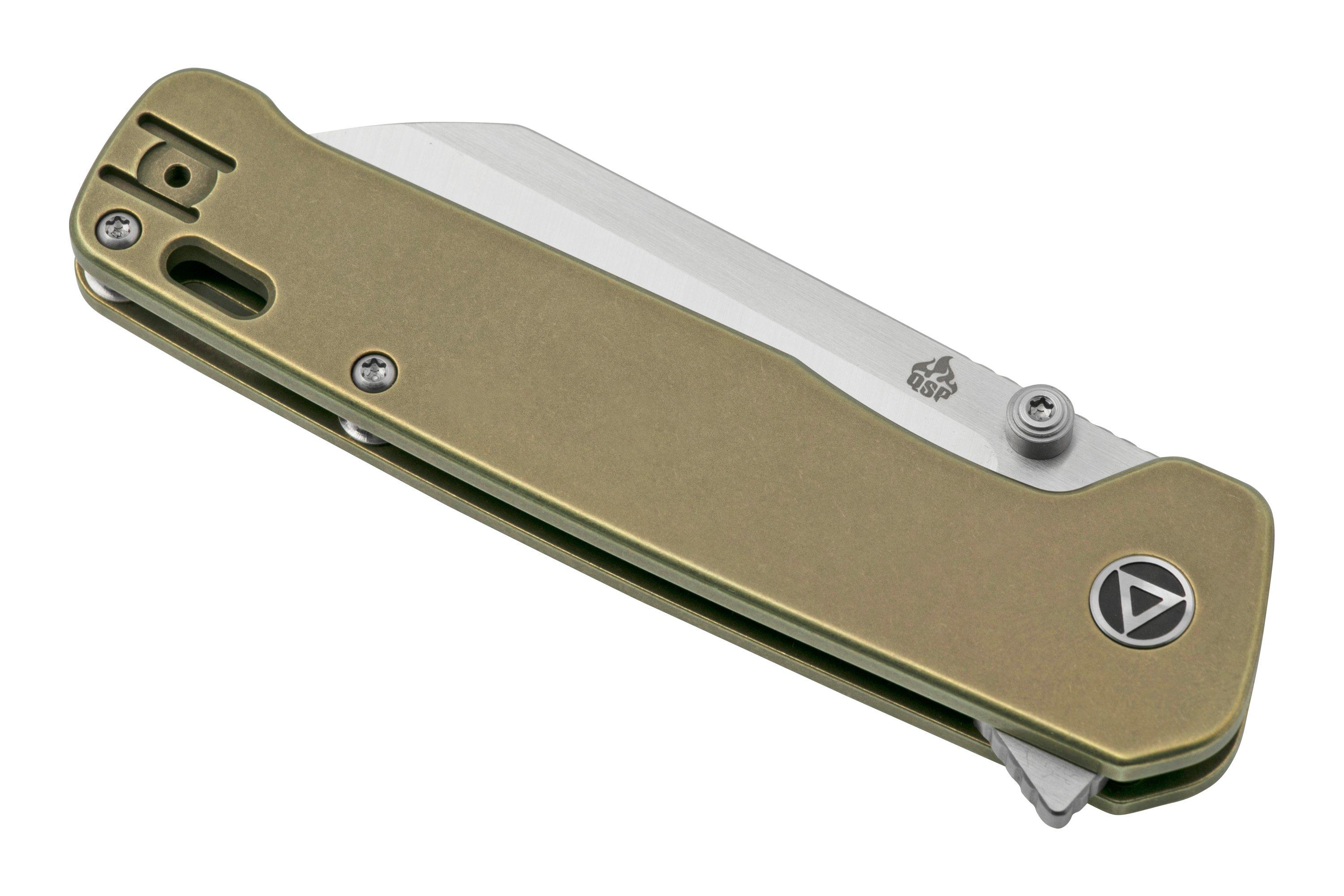 QSP Knife Penguin Plus QS130XL-B2, CPM 20CV Satin, Titanium Bronze ...