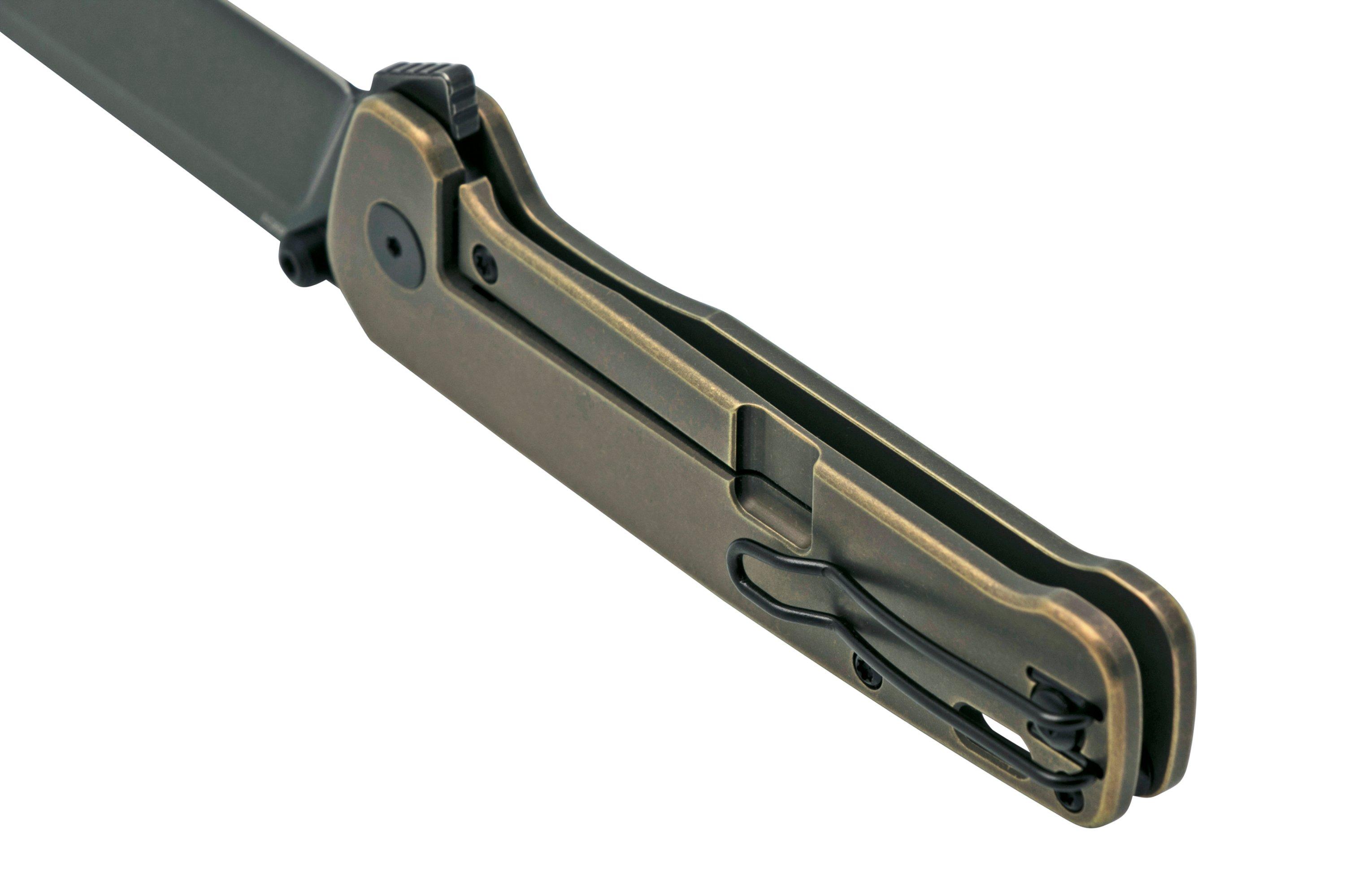 QSP Knife Penguin XL QS130XL-B, Blackwashed 20CV, Bronze Titanium ...