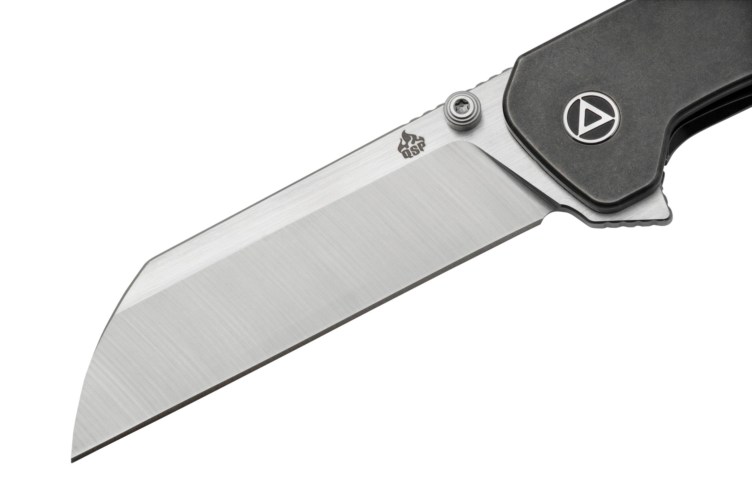 QSP Knife Penguin Plus QS130XL-C2, CPM 20CV Satin, Titanium Black ...