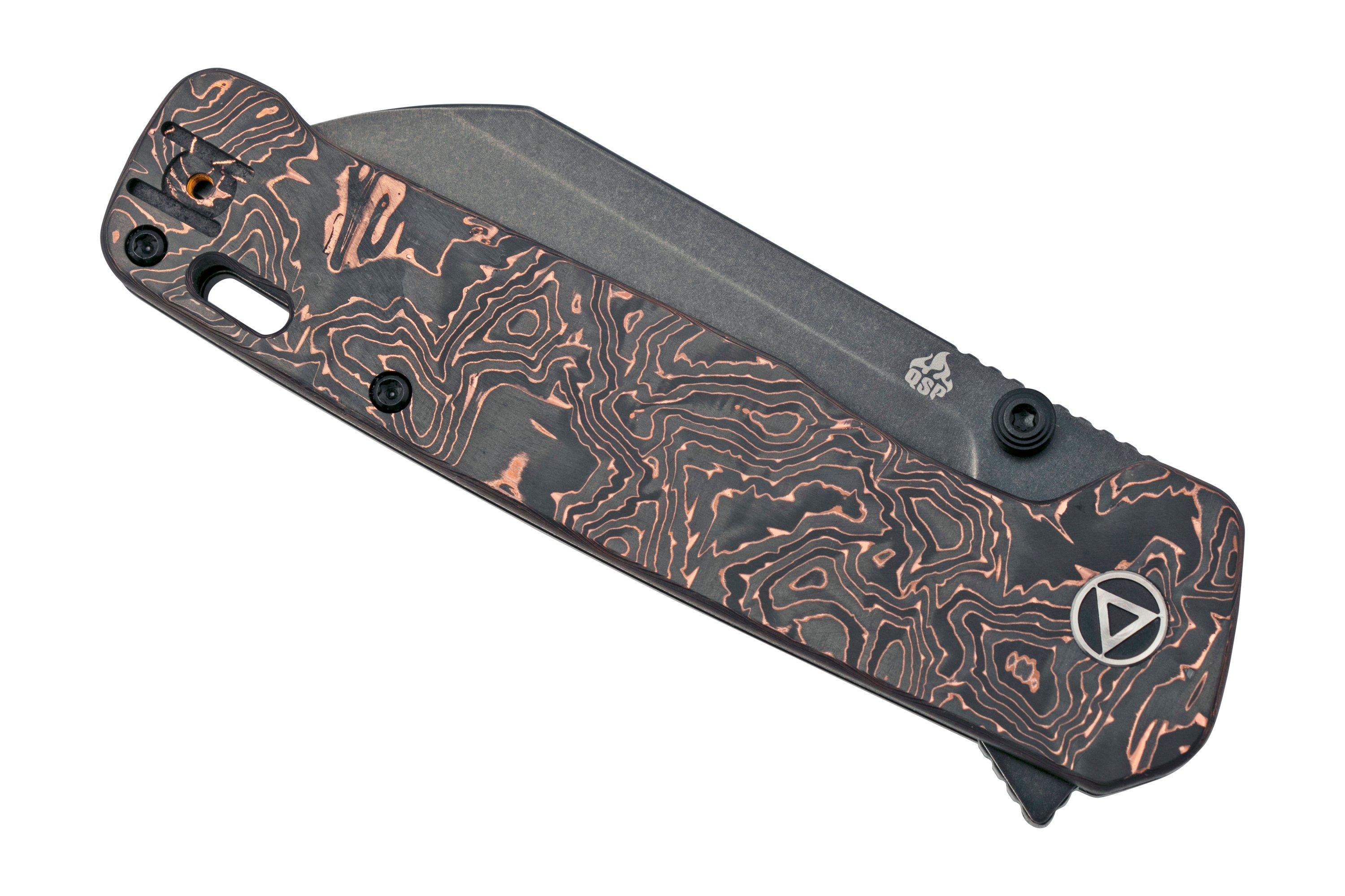 QSP Knife Penguin XL QS130XL-E2, Blackwashed 20CV, Copper Foil ...