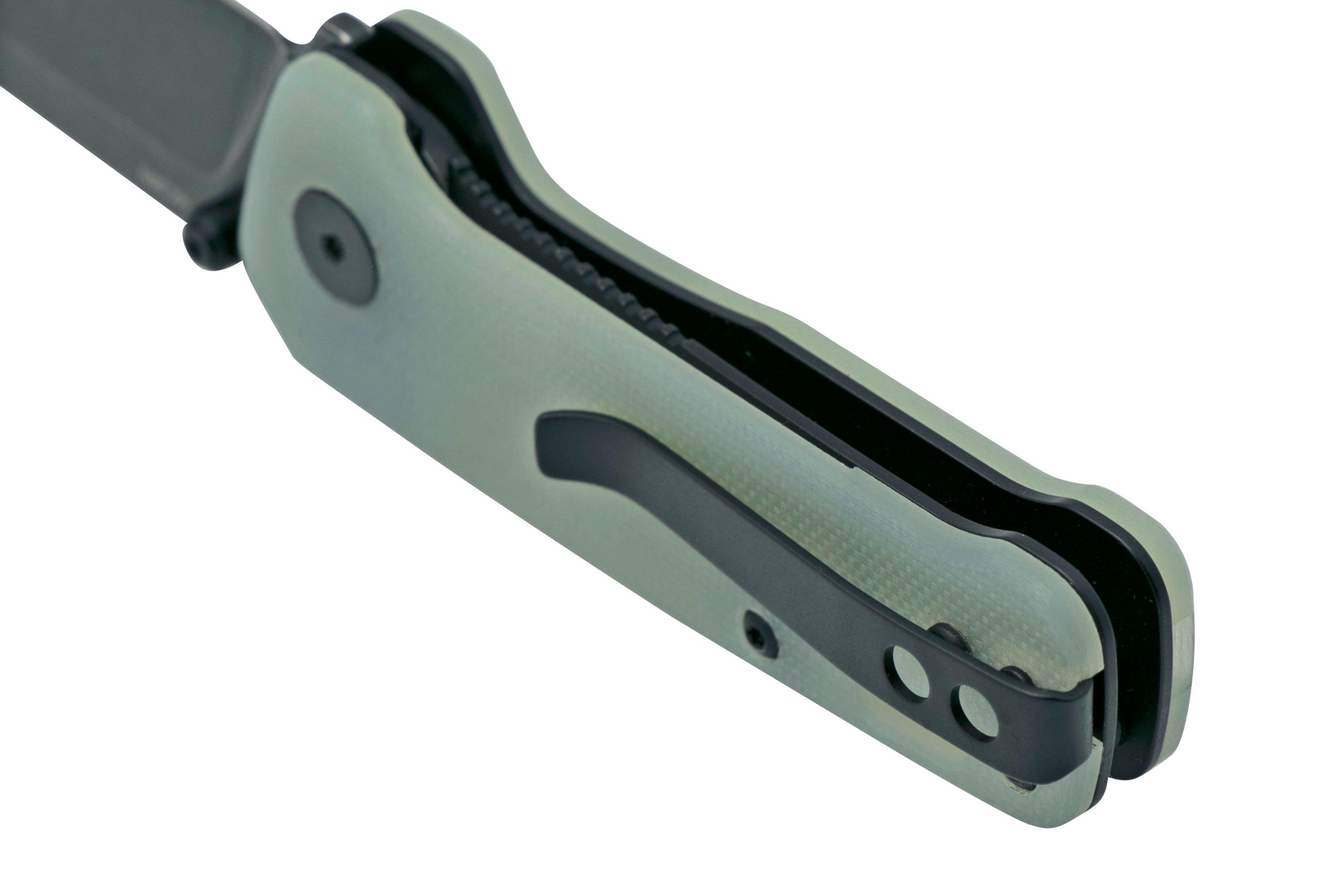 QSP Knife Penguin Mini QS130XS-F2, Blackwashed 14C28N, Natural G10 ...