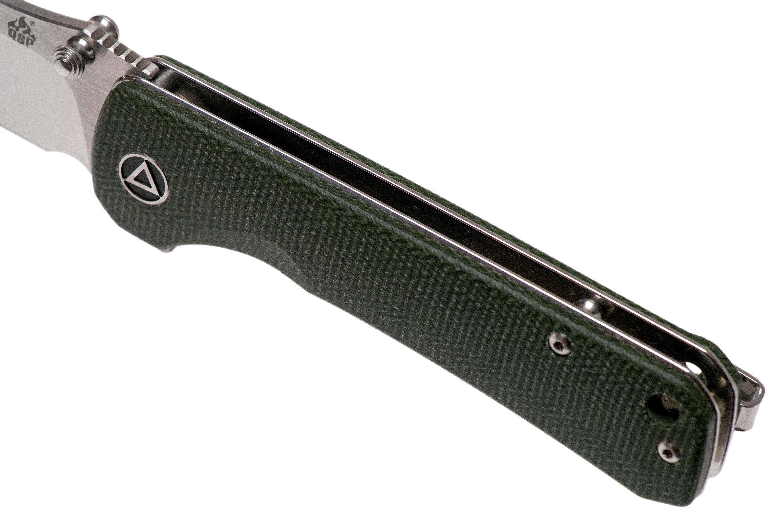 QSP Knife Hawk QS131-H Green Micarta coltello da tasca | Fare acquisti ...