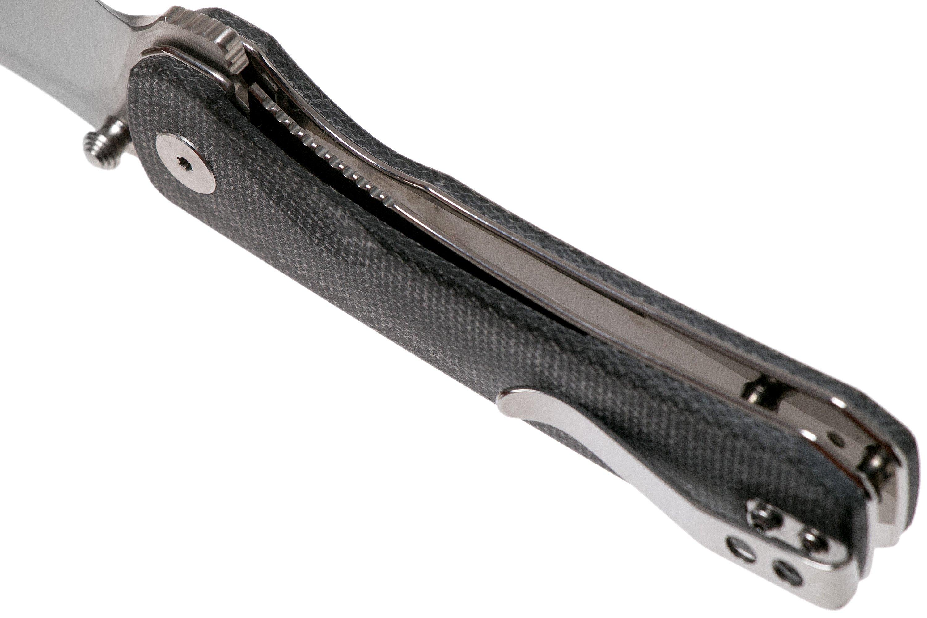 QSP Knife Hawk QS131-J Black Micarta pocket knife | Advantageously ...