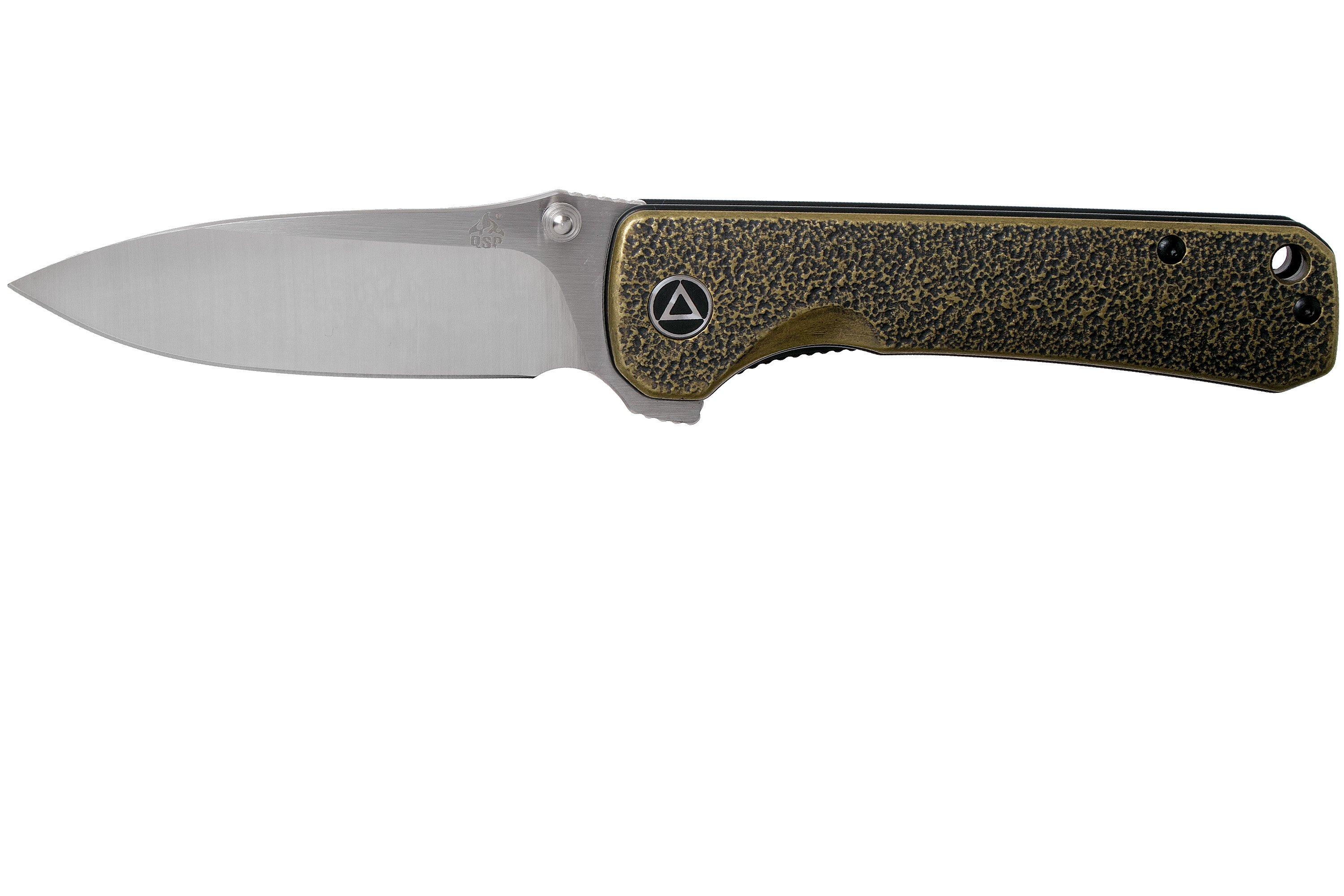 QSP Knife Hawk QS131-K Brass, Satin pocket knife | Advantageously ...