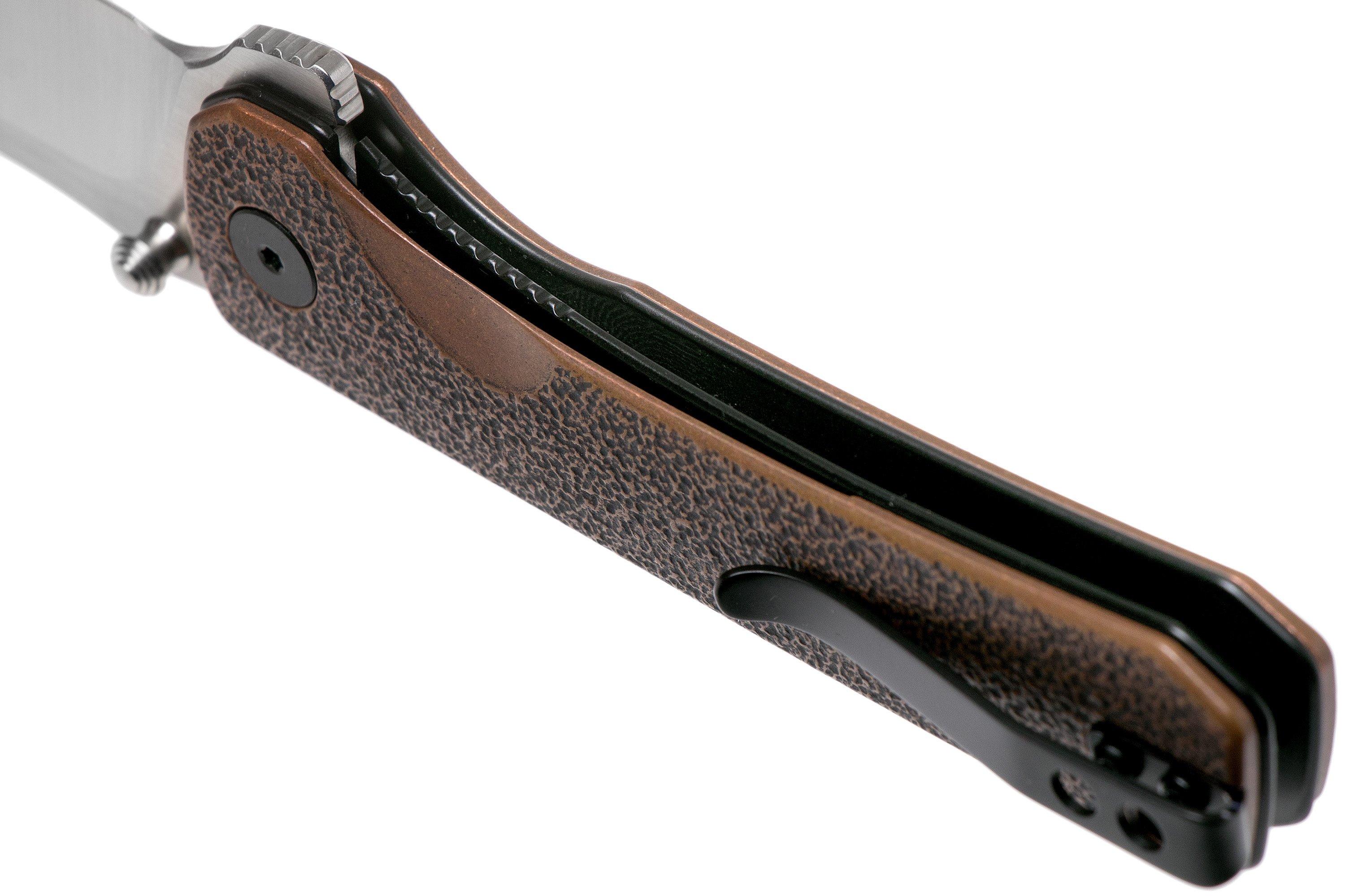 QSP Knife Hawk QS131-M Copper, Satin pocket knife | Advantageously ...