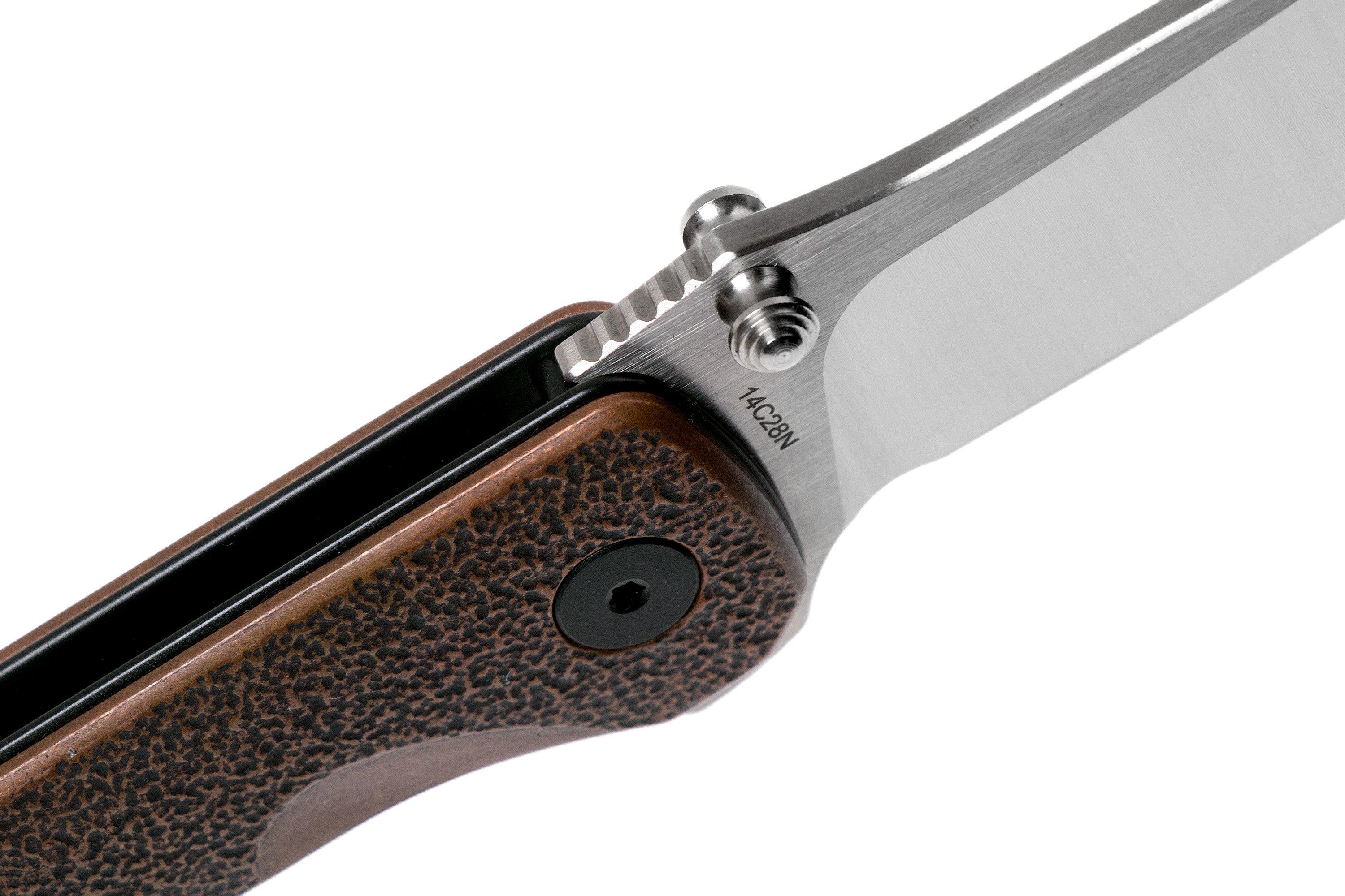 QSP Knife Hawk QS131-M Copper, Satin pocket knife | Advantageously ...