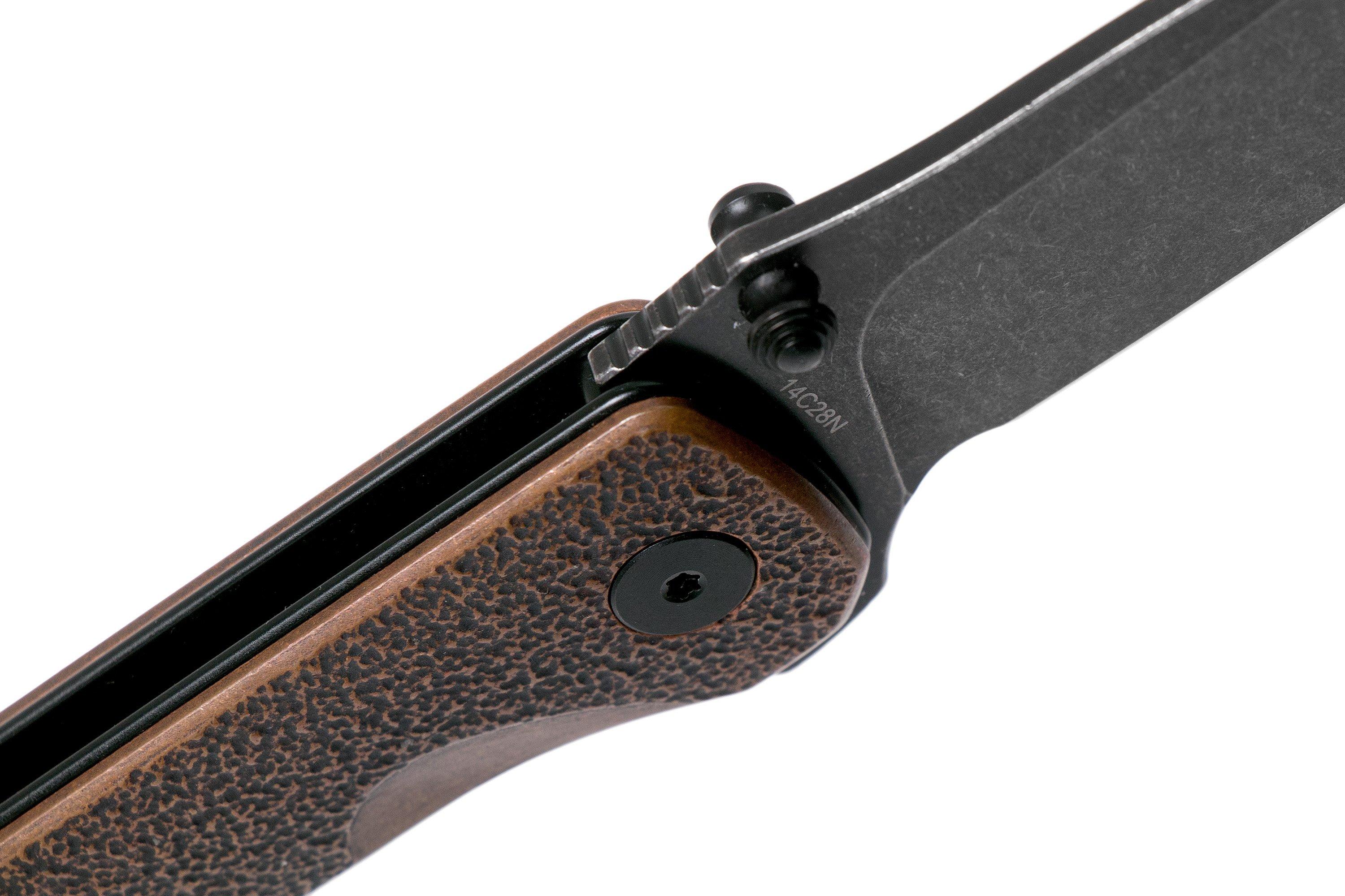 QSP Knife Hawk QS131-N Copper, Blackwashed pocket knife ...