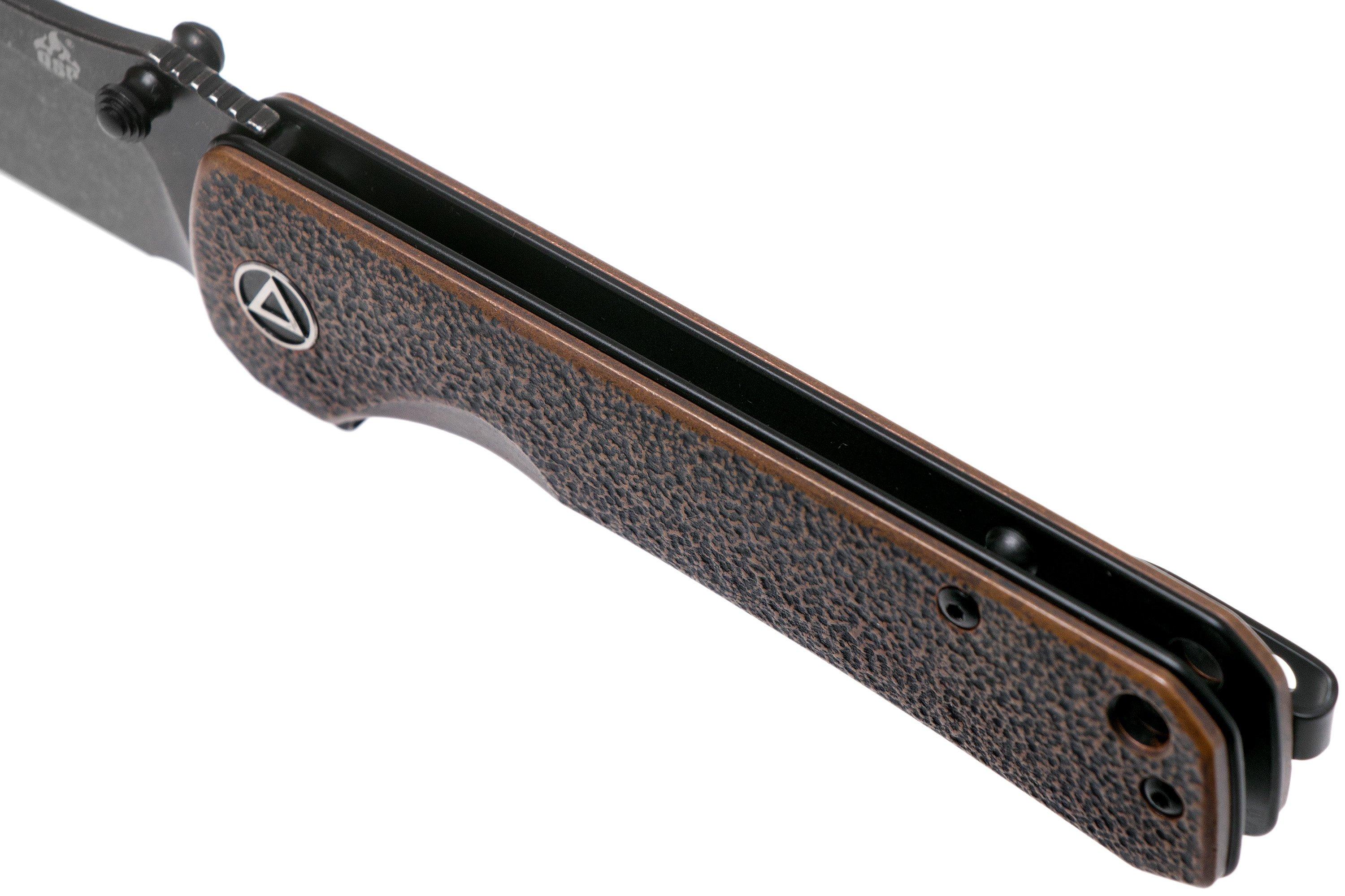 QSP Knife Hawk QS131-N Copper, Blackwashed pocket knife ...