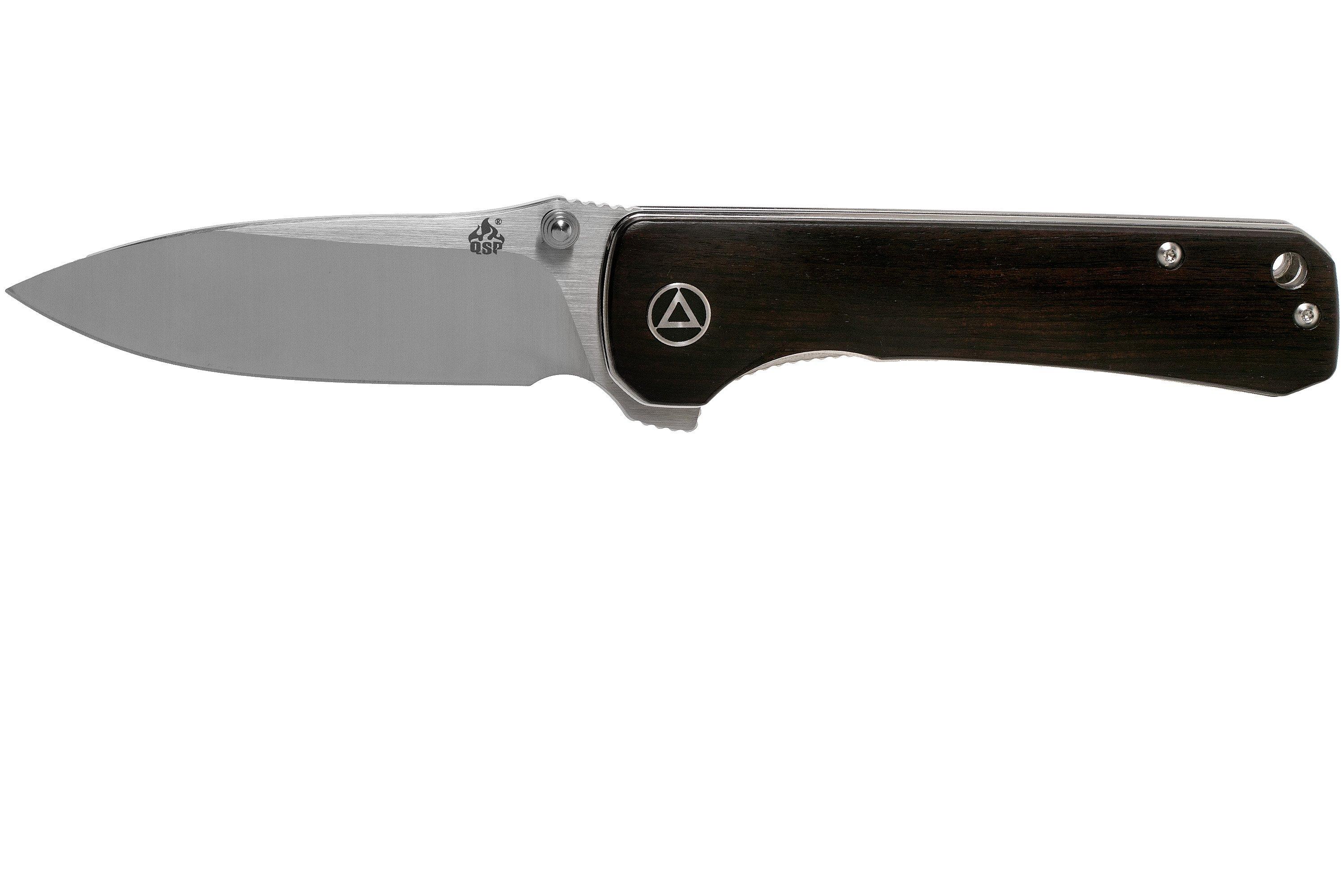 QSP Knife Hawk QS131-P1 Ebony Wood, Satin, pocket knife ...