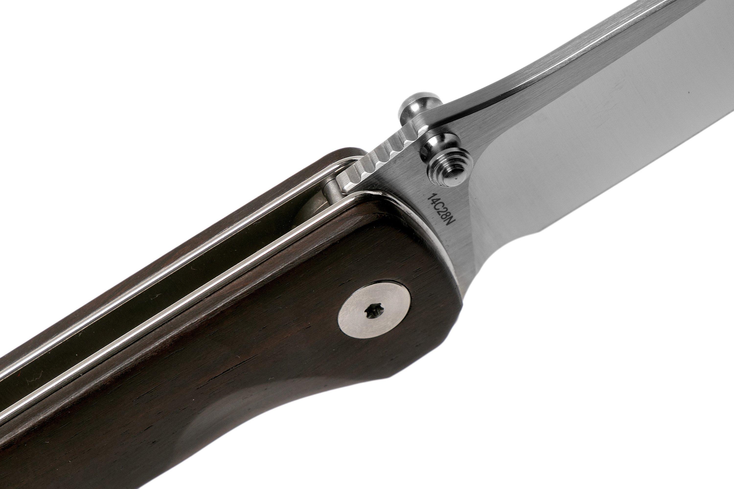 QSP Knife Hawk QS131-P1 Ebony Wood, Satin, pocket knife ...