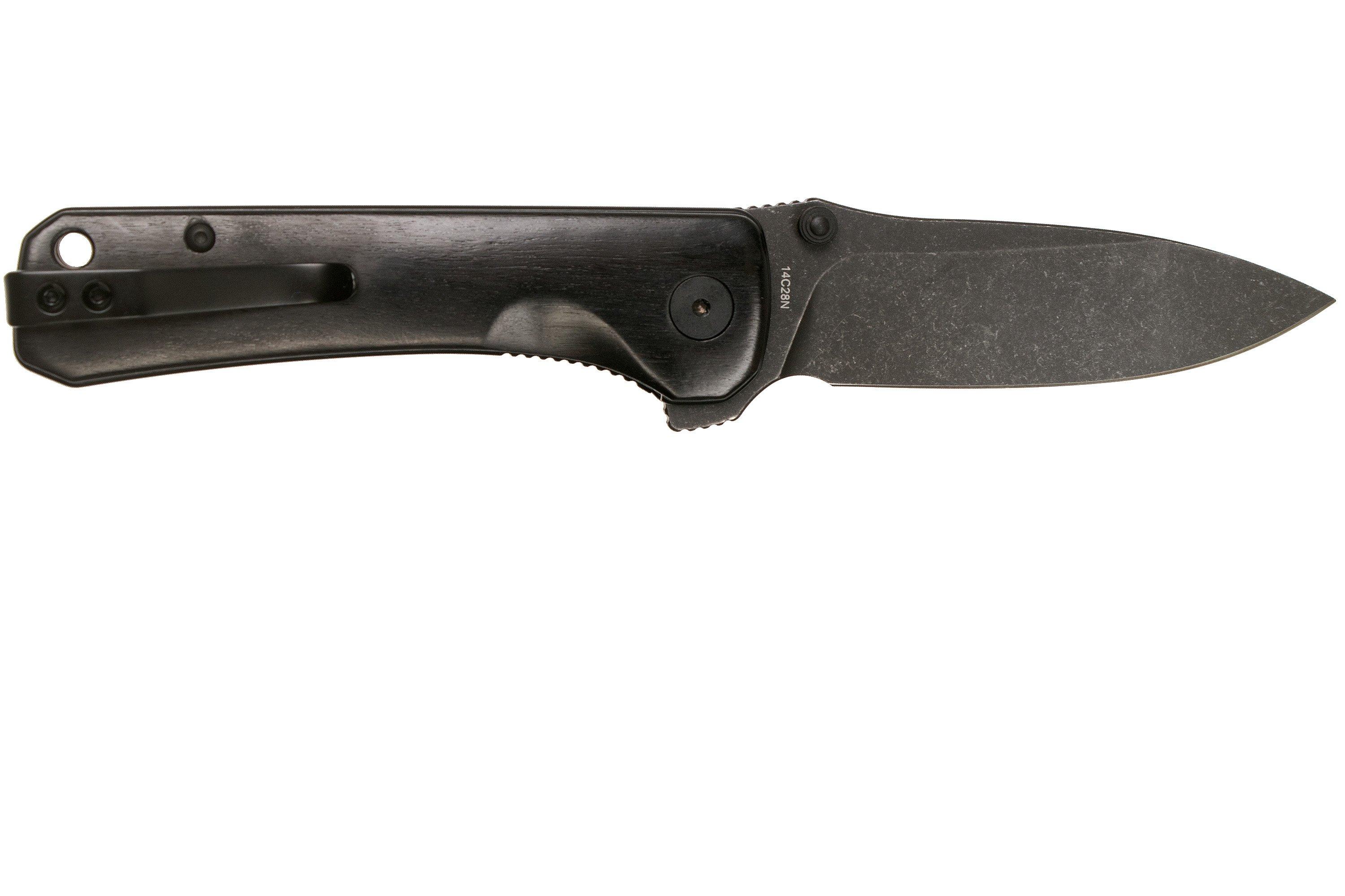 QSP Knife Hawk QS131-P2 Ebony Wood, Blackwashed, pocket knife ...