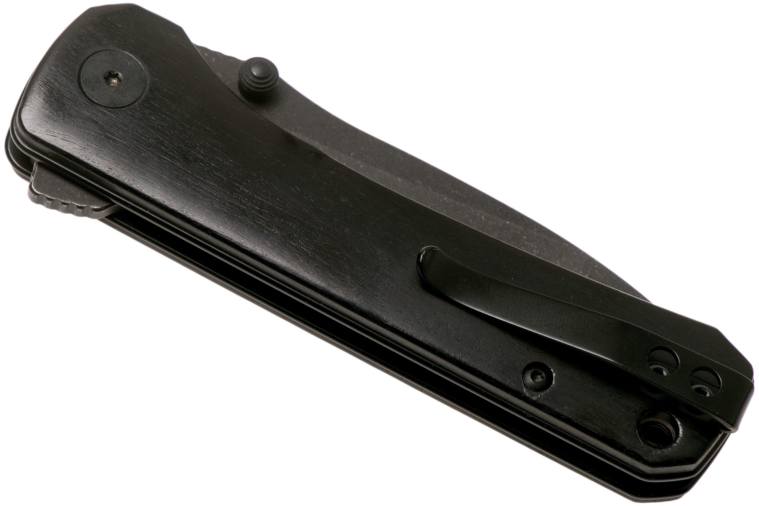 QSP Knife Hawk QS131-P2 Ebony Wood, Blackwashed, pocket knife ...