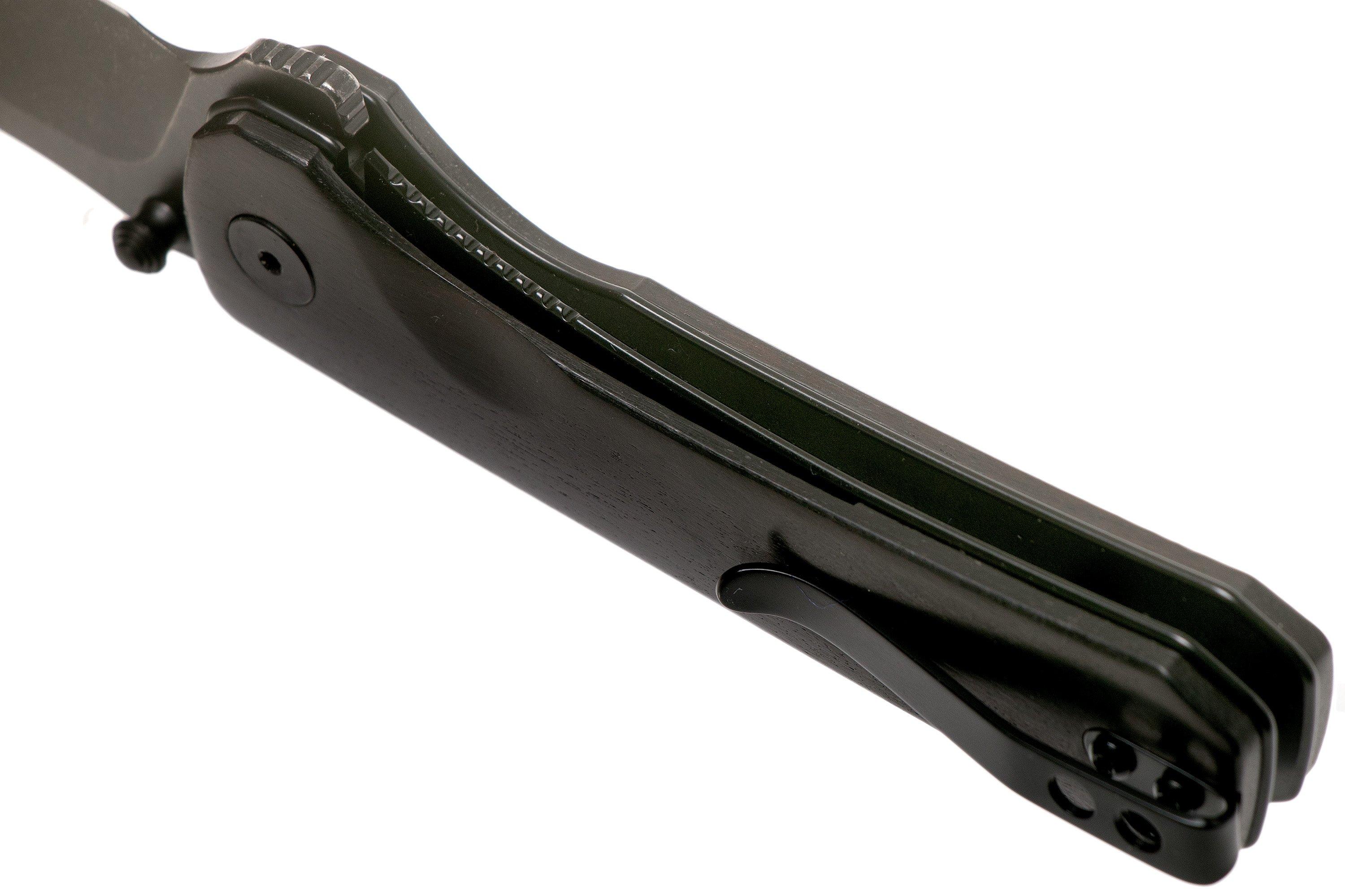 QSP Knife Hawk QS131-P2 Ebony Wood, Blackwashed, pocket knife ...