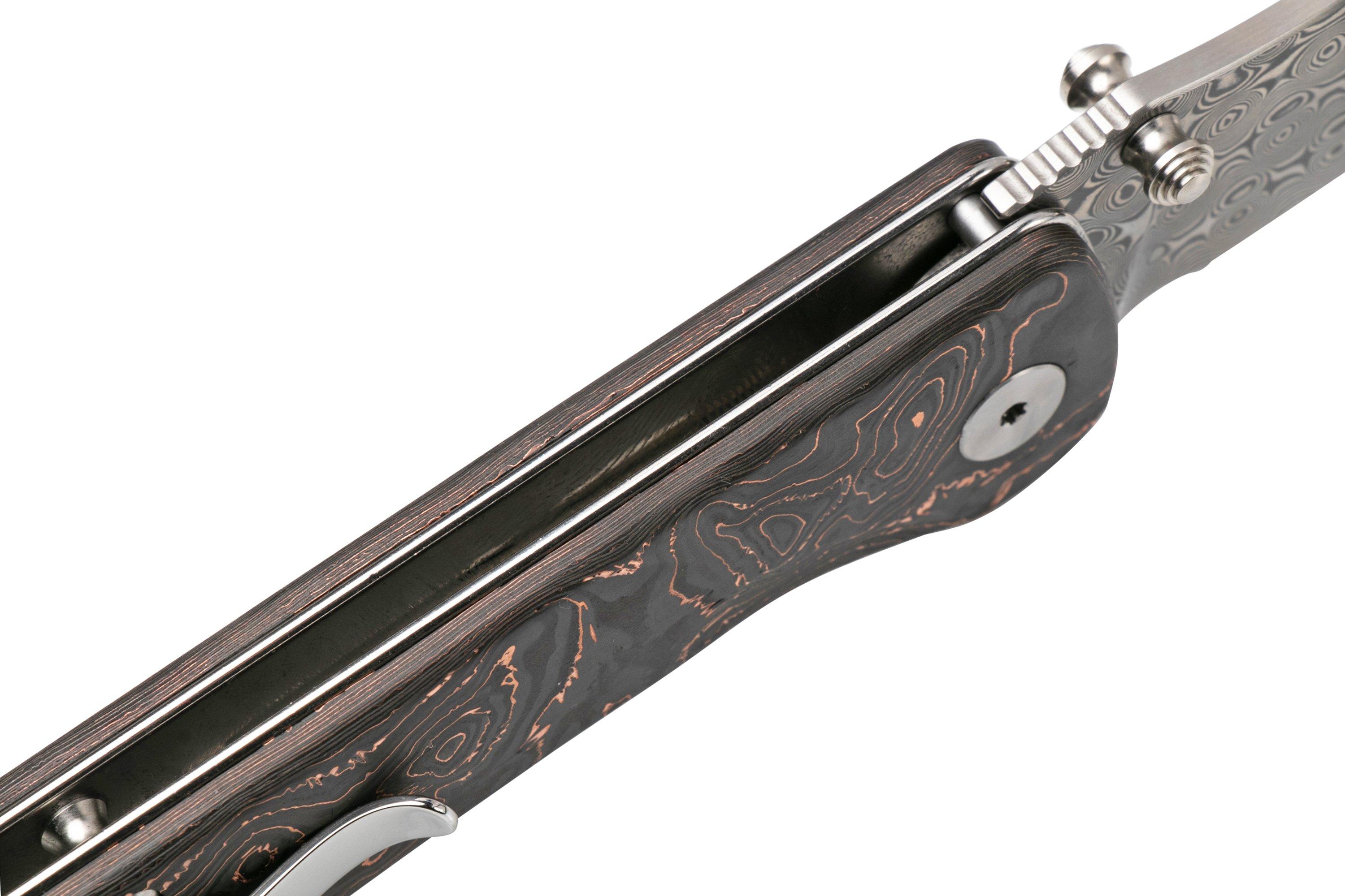 QSP Knife Hawk QS131-S Satin, Aluminum Foil Carbon fibre pocket knife ...