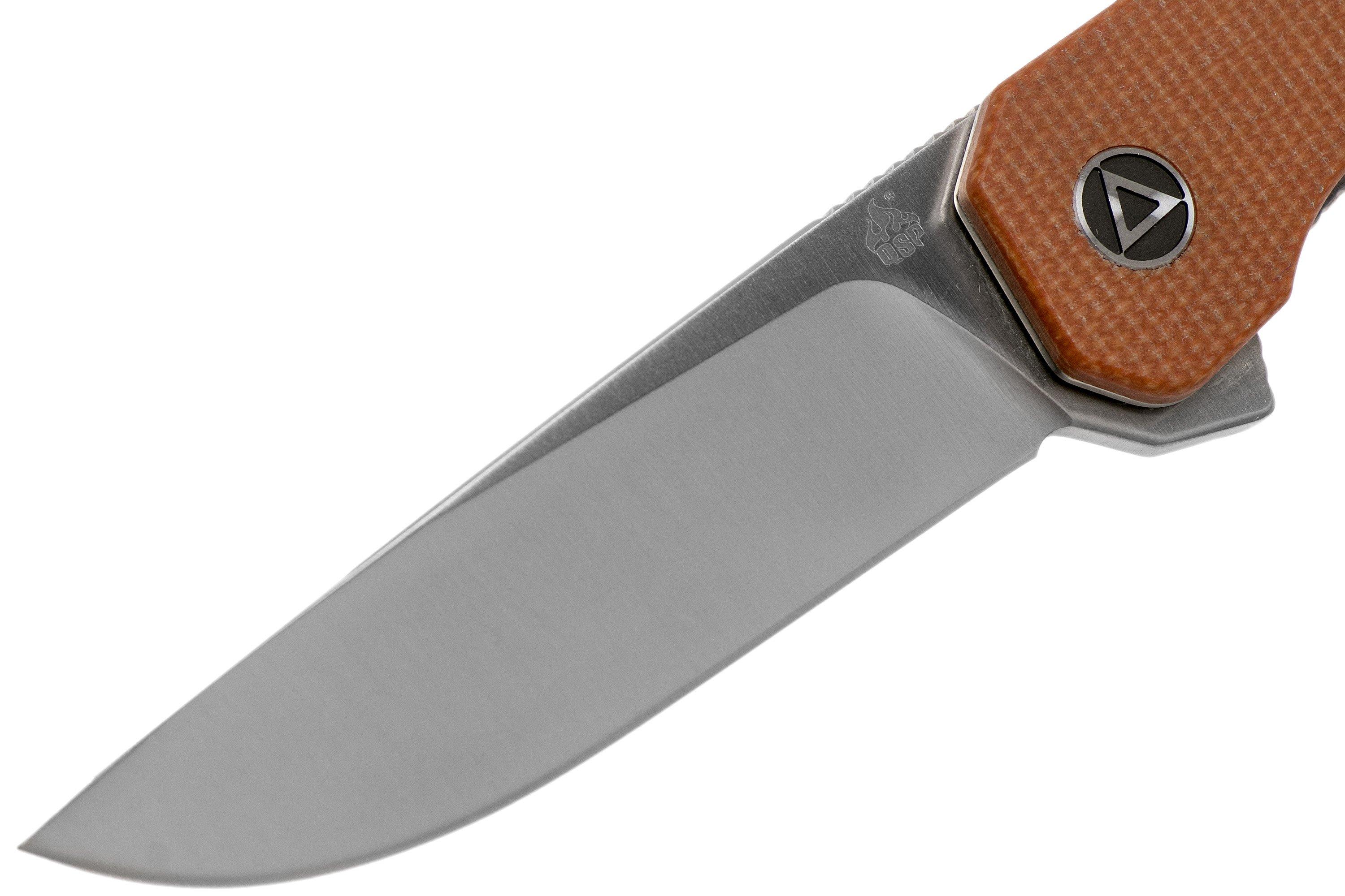 QSP Knife Osprey QS139-A Brown Micarta, Satin, pocket knife ...