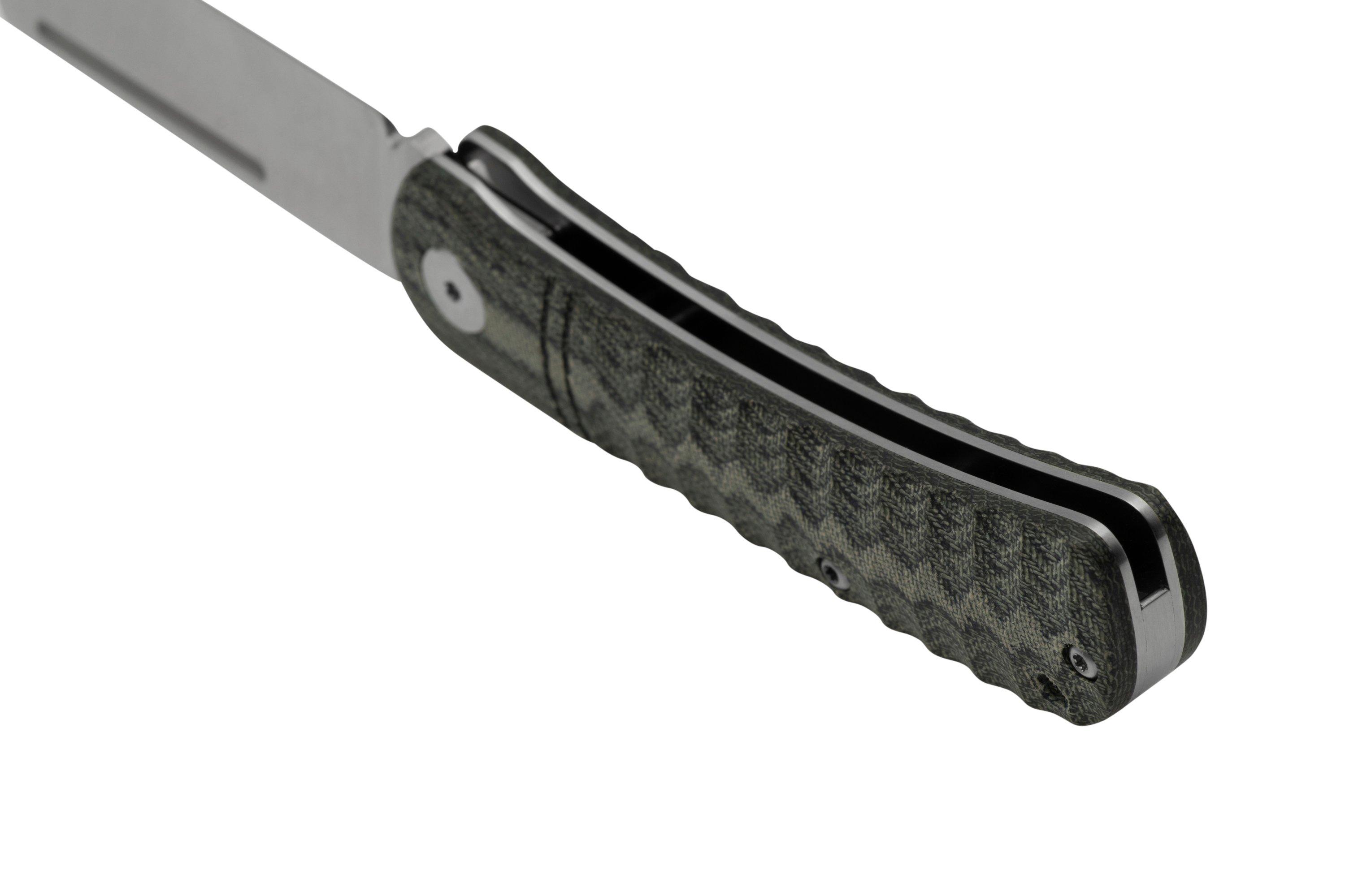 QSP Knife Hedgehog QS142-B, Denim Blue Micarta, slipjoint pocket knife ...