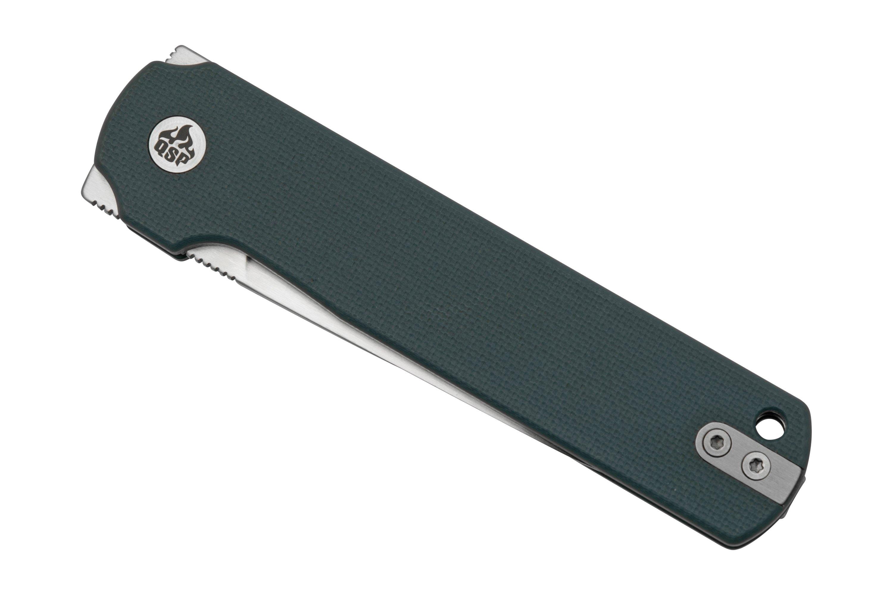 QSP Knife Lark QS144-B, Gray G10, Satin 14C28N, pocket knife ...