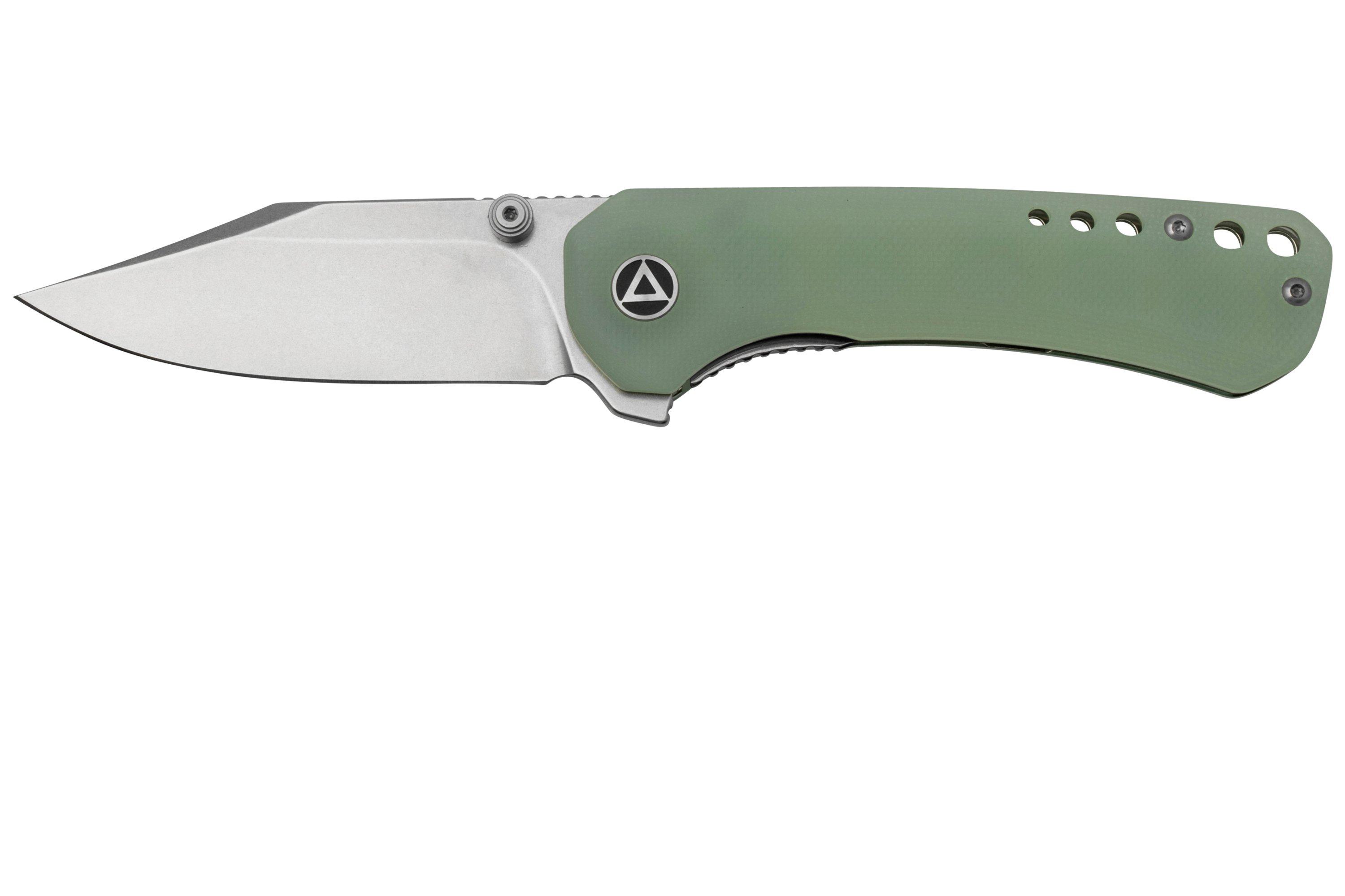 QSP Knife Kestrel QS145-A2 Stonewashed Jade G10, pocket knife ...