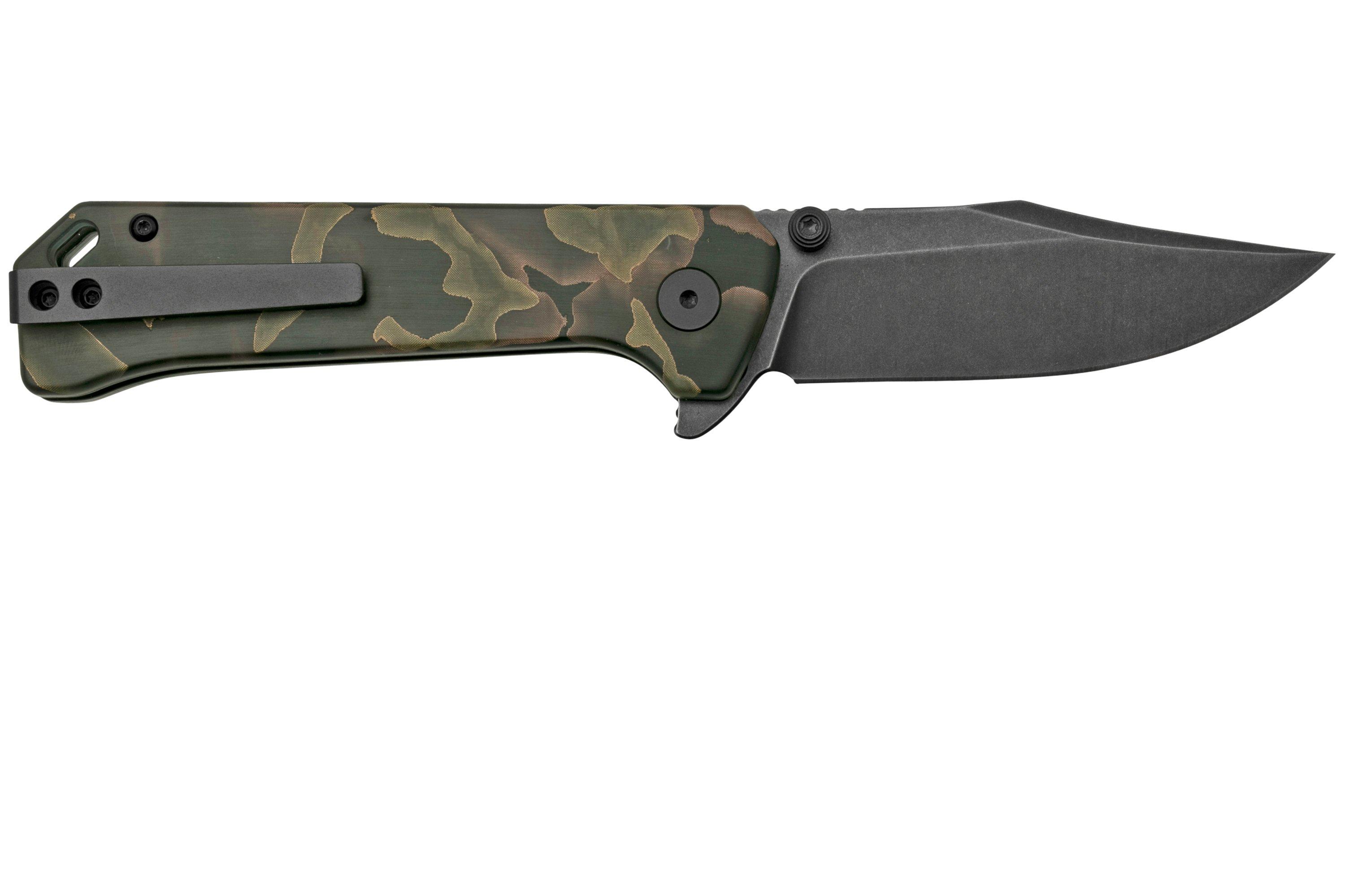 QSP Grebe QS147-F2, S35VN black Clippoint Noble Raffir, pocket knife ...