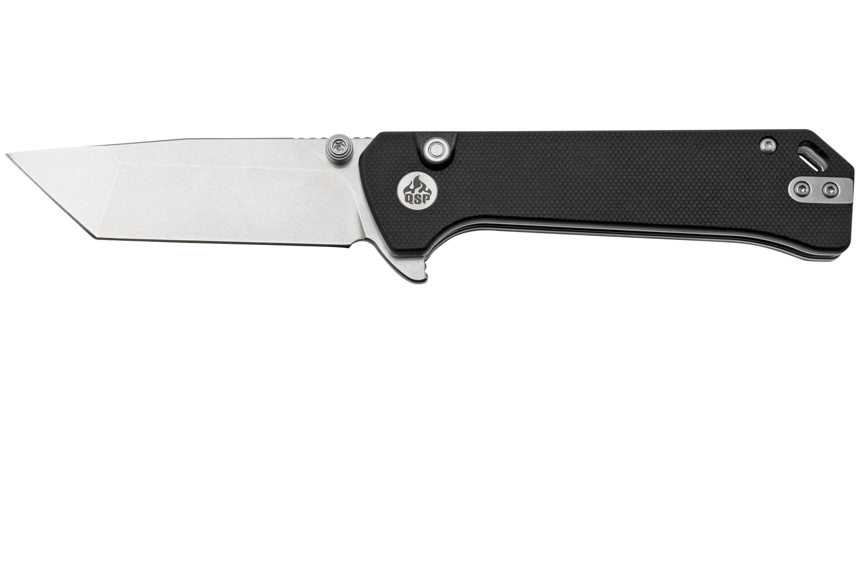 QSP Grebe QS148-C1, 14C28N Tanto black G10, pocket knife ...