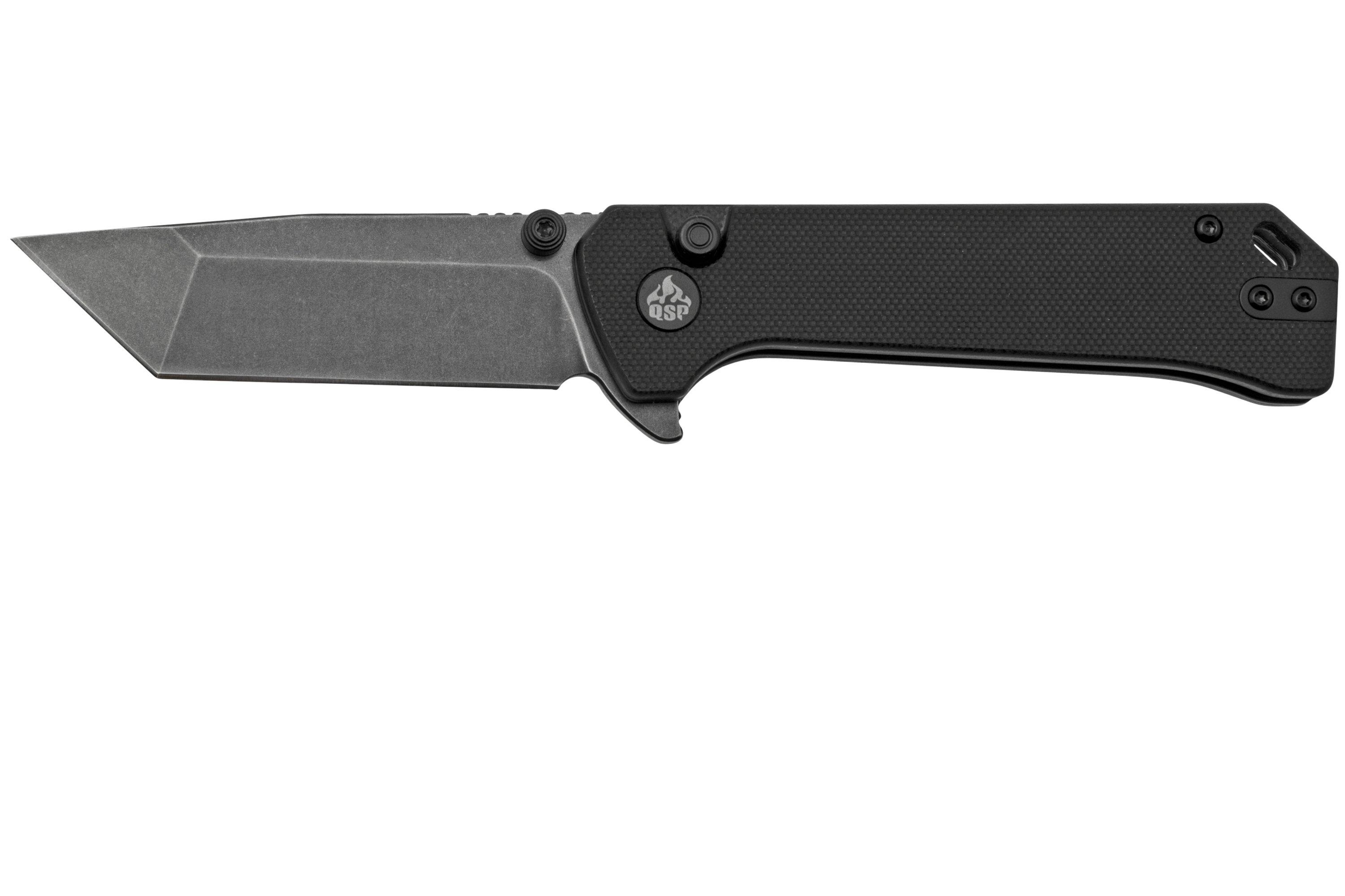 QSP Grebe QS148-C2, 14C28N black Tanto black G10, pocket knife ...