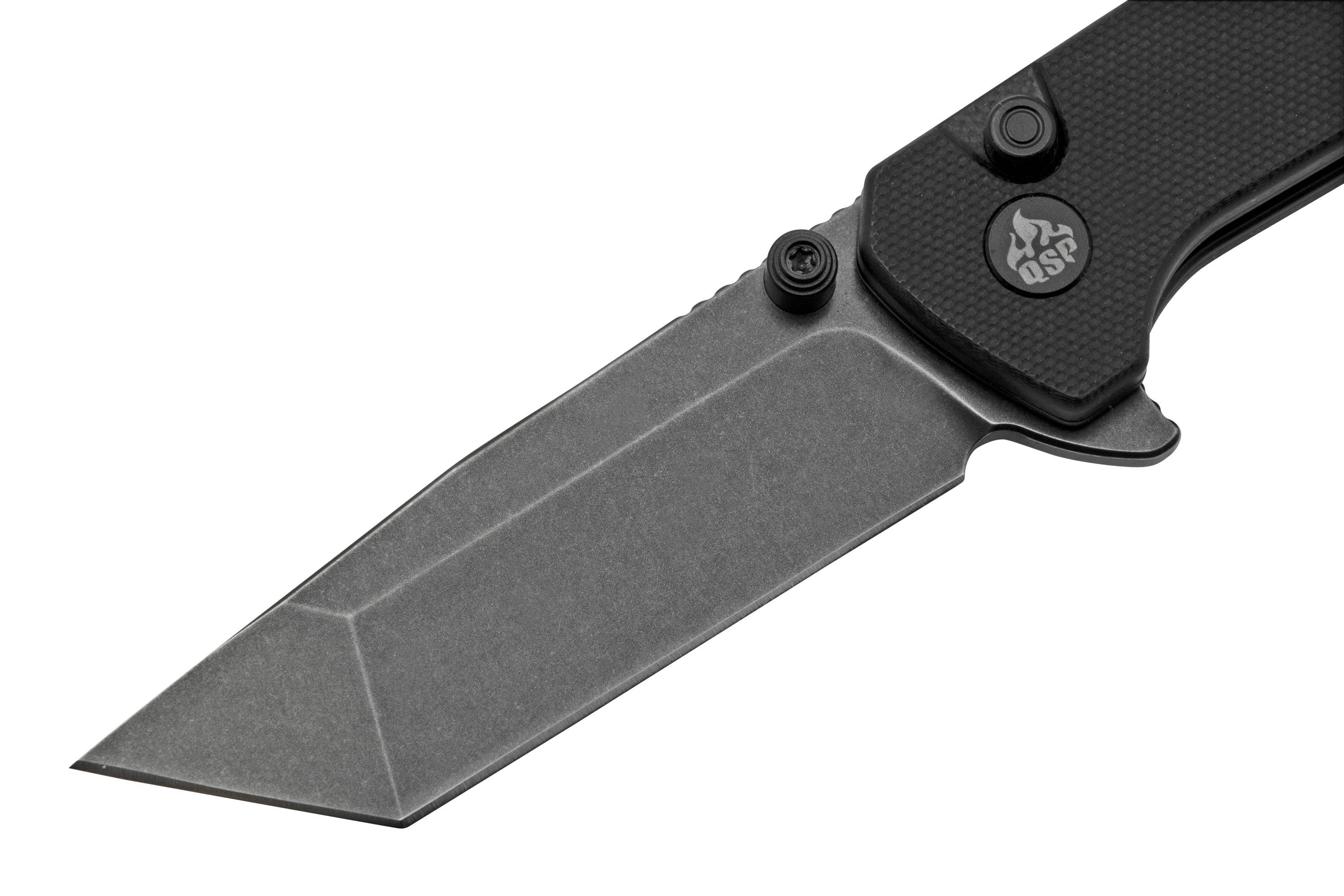 QSP Grebe QS148-C2, 14C28N black Tanto black G10, pocket knife ...