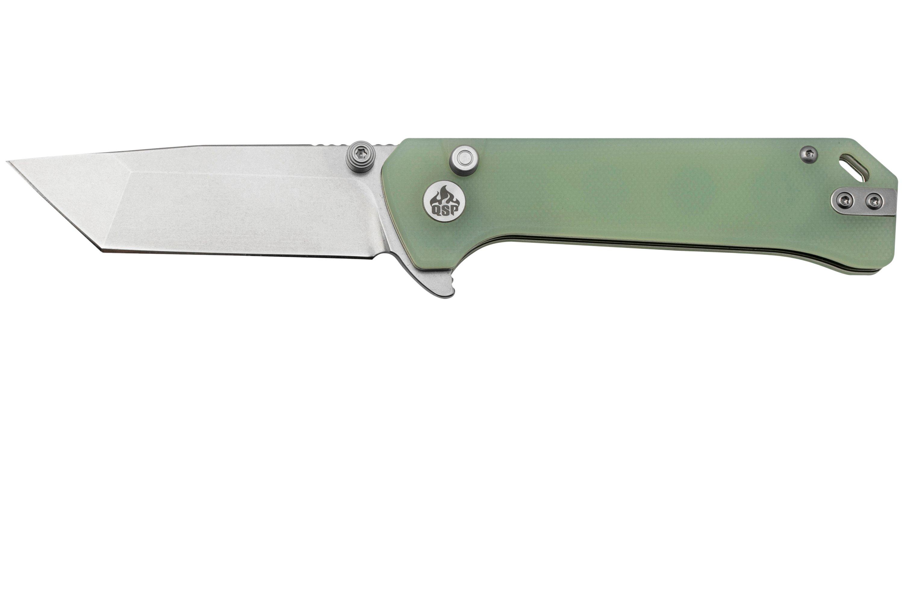 QSP Grebe QS148-D1, 14C28N Tanto Jade G10, pocket knife ...